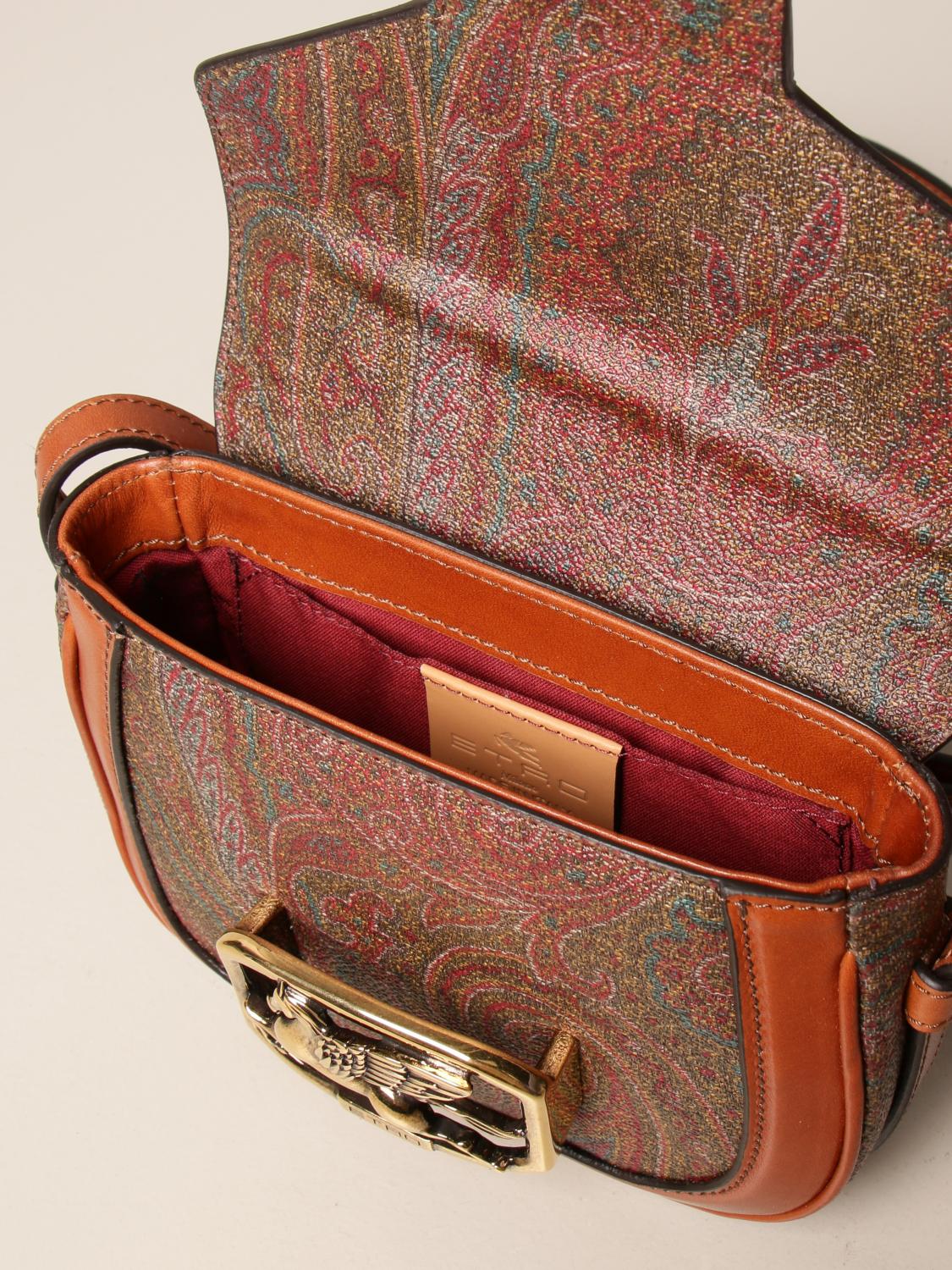 ETRO: Pegaso crossbody bag in paisley leather | Crossbody Bags Etro ...