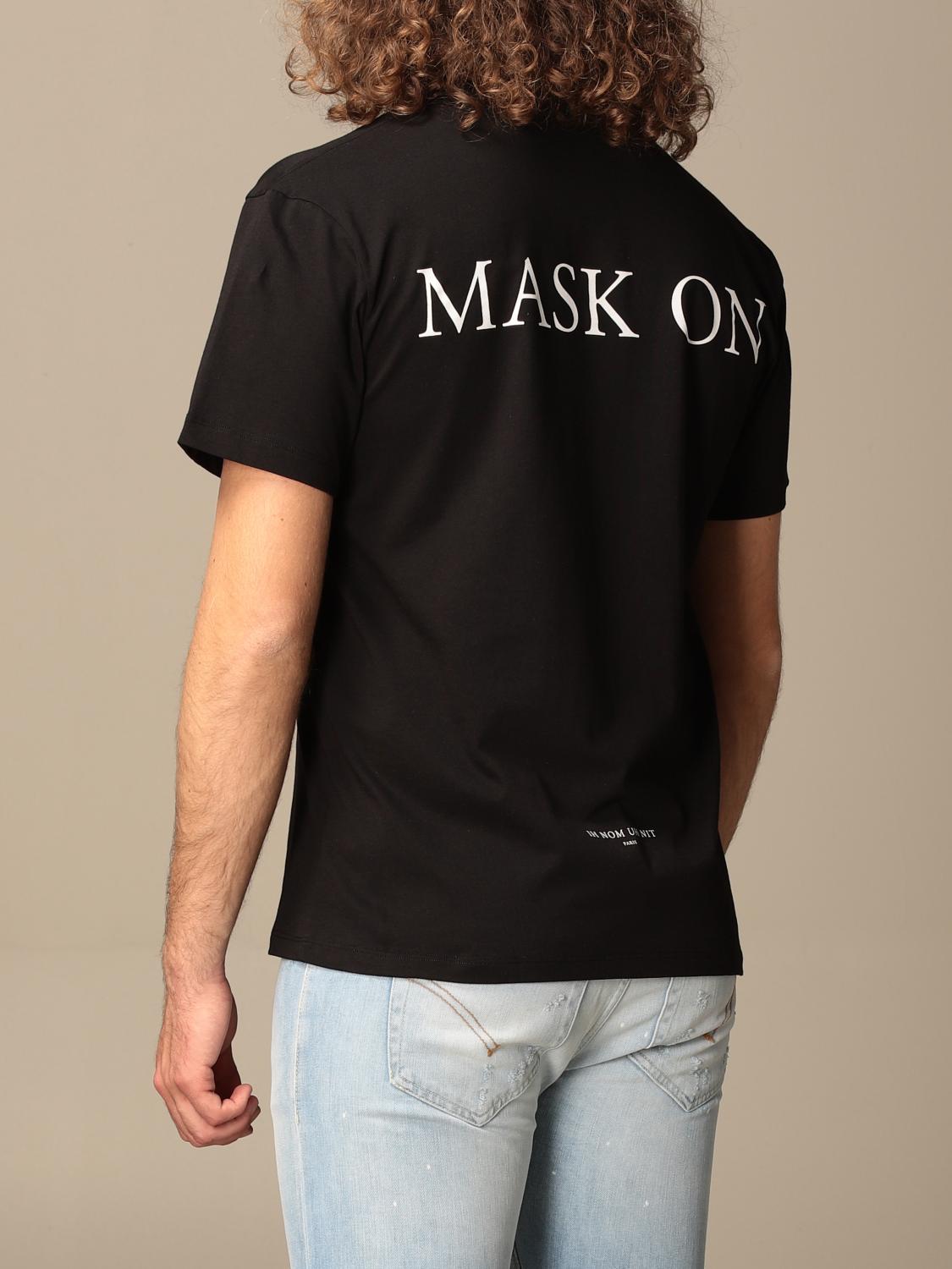 IH NOM UH NIT: T-shirt with front print - Black | Ih Nom Uh Nit t-shirt ...