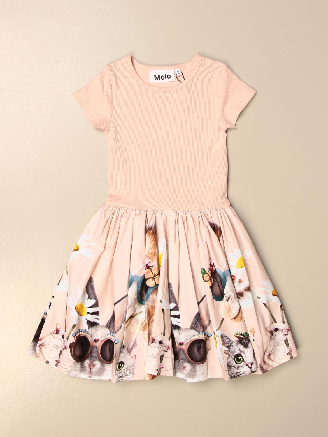 MOLO: Dress kids | Dress Molo Kids Pink | Dress Molo 2S21E147 GIGLIO.COM