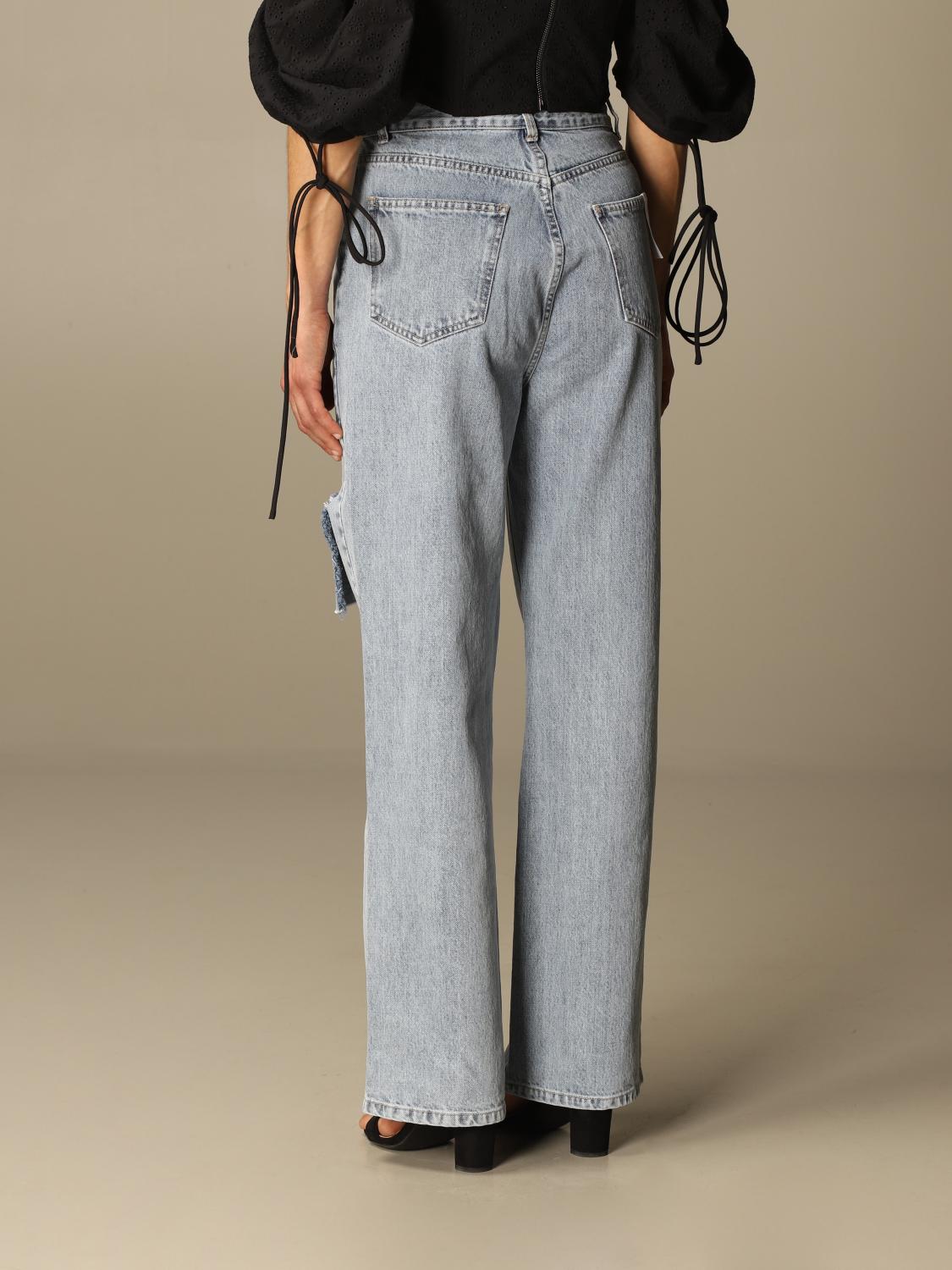 ROKH: Pants women | Jeans Rokh Women Blue | Jeans Rokh R1CA54 CT GIGLIO.COM
