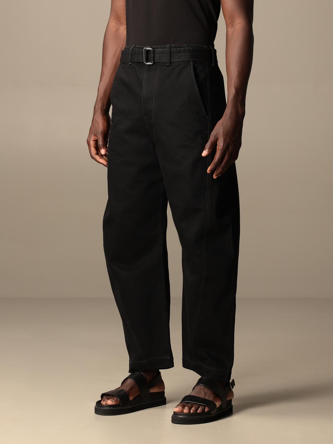 LEMAIRE: Loose fit cotton trousers | Pants Lemaire Men Black | Pants ...