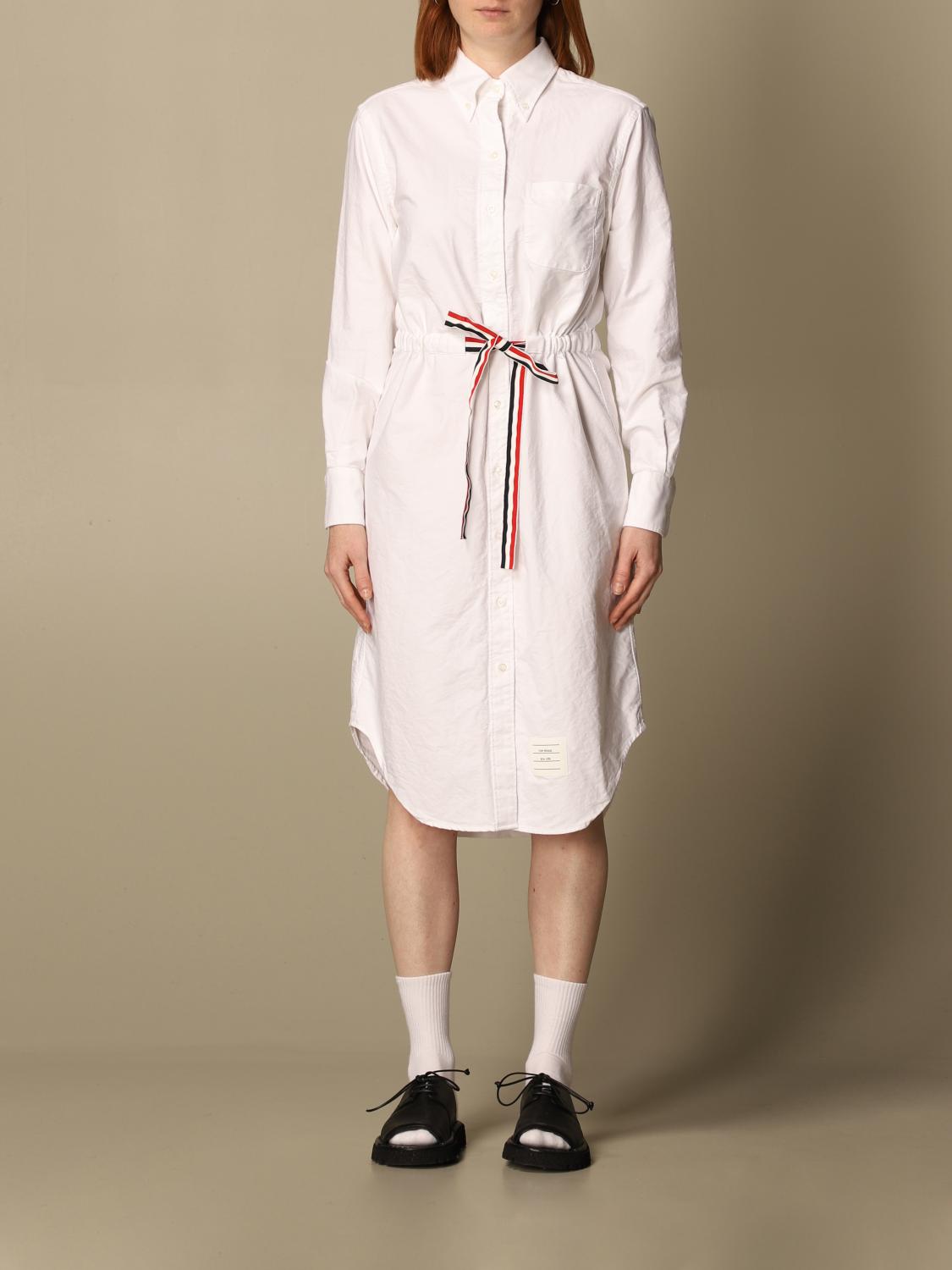 THOM BROWNE: Dress women | Dress Thom Browne Women White | Dress Thom ...