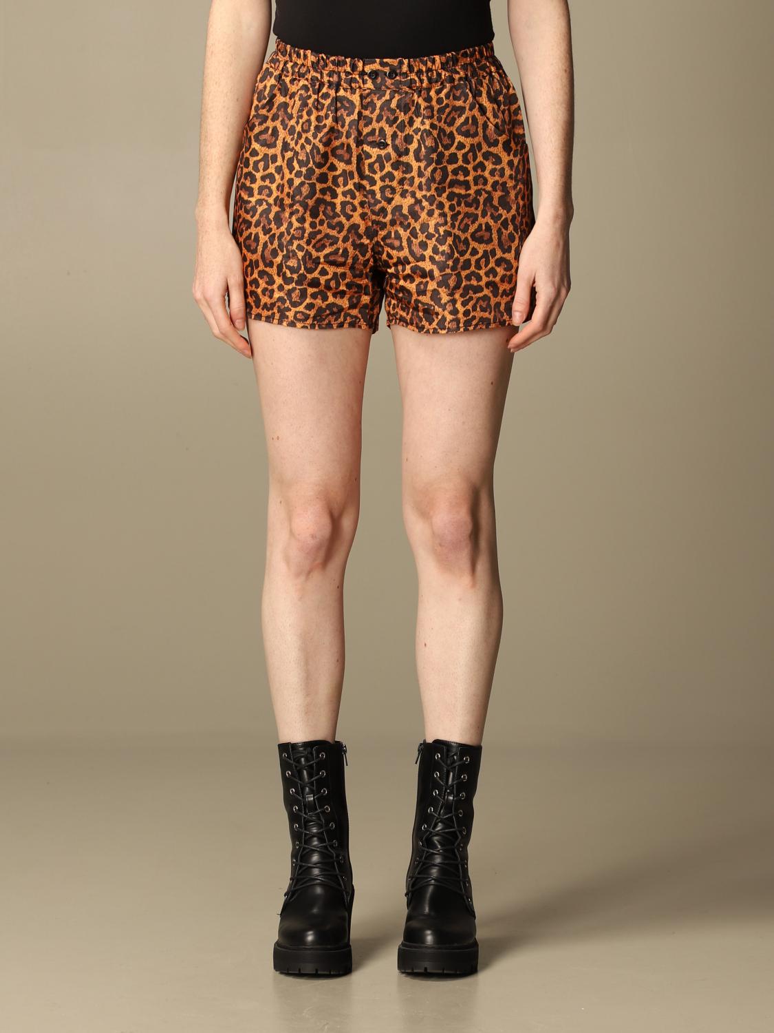 Laneus Animalier Jogging Shorts In Fa01 | ModeSens