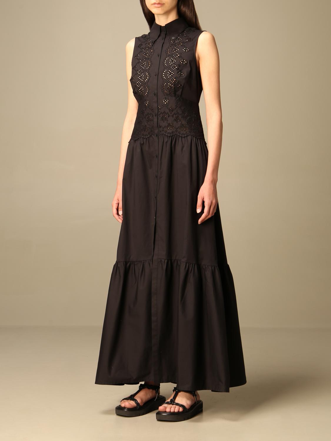ERMANNO SCERVINO: long dress | Dress Ermanno Scervino Women Black ...