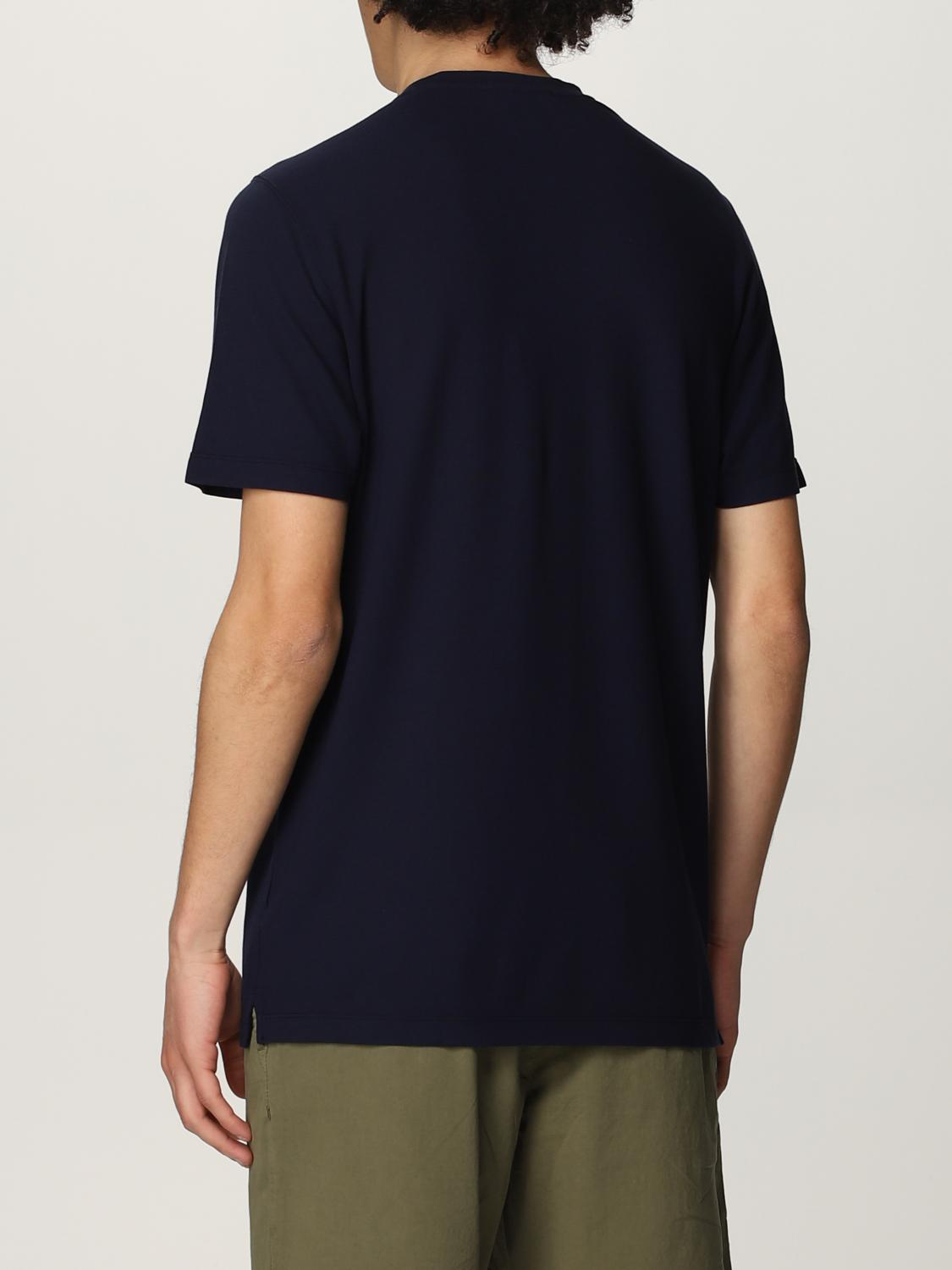 GRAN SASSO: basic cotton t-shirt - Blue | T-Shirt Gran Sasso 6013678014 ...