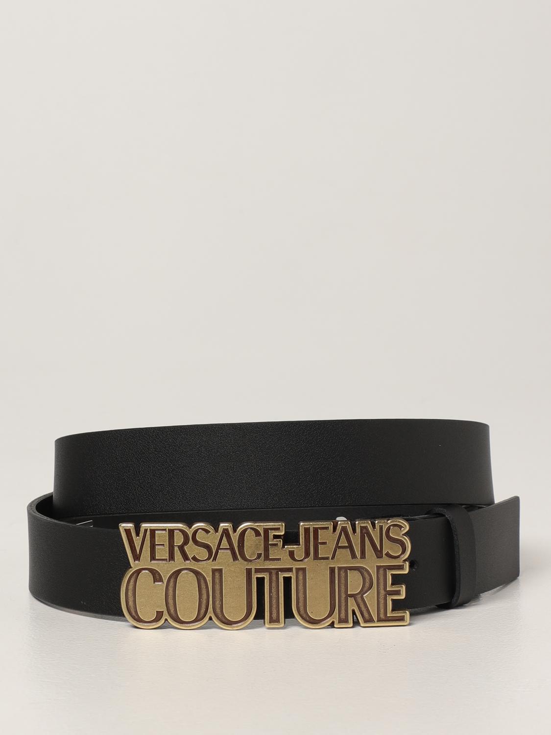 VERSACE JEANS COUTURE: Cinturón para hombre, Negro | CinturÓN Versace ...