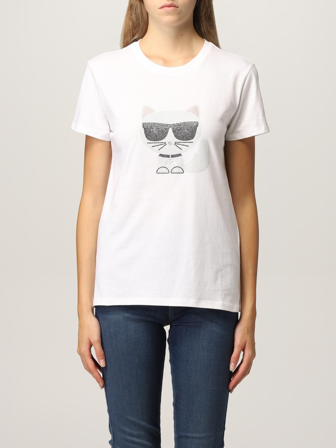 KARL LAGERFELD: Camiseta mujer , Blanco | Camiseta Karl Lagerfeld ...
