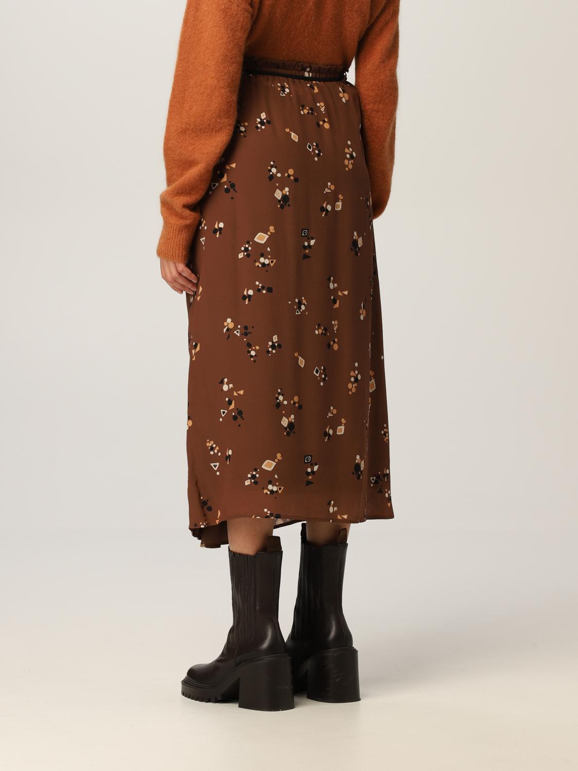 ALYSI: skirt for women - Brown | Alysi skirt 151016A1039 online on ...