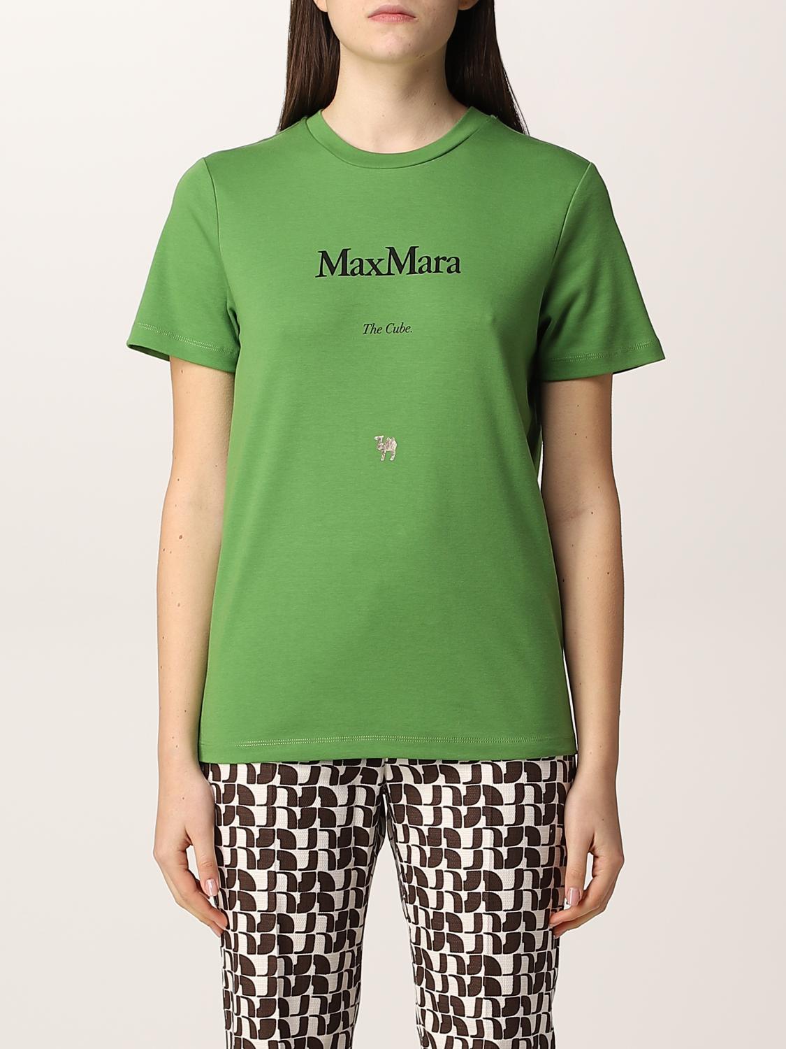  s Max Mara T shirt In Cotton With Print In Green ModeSens