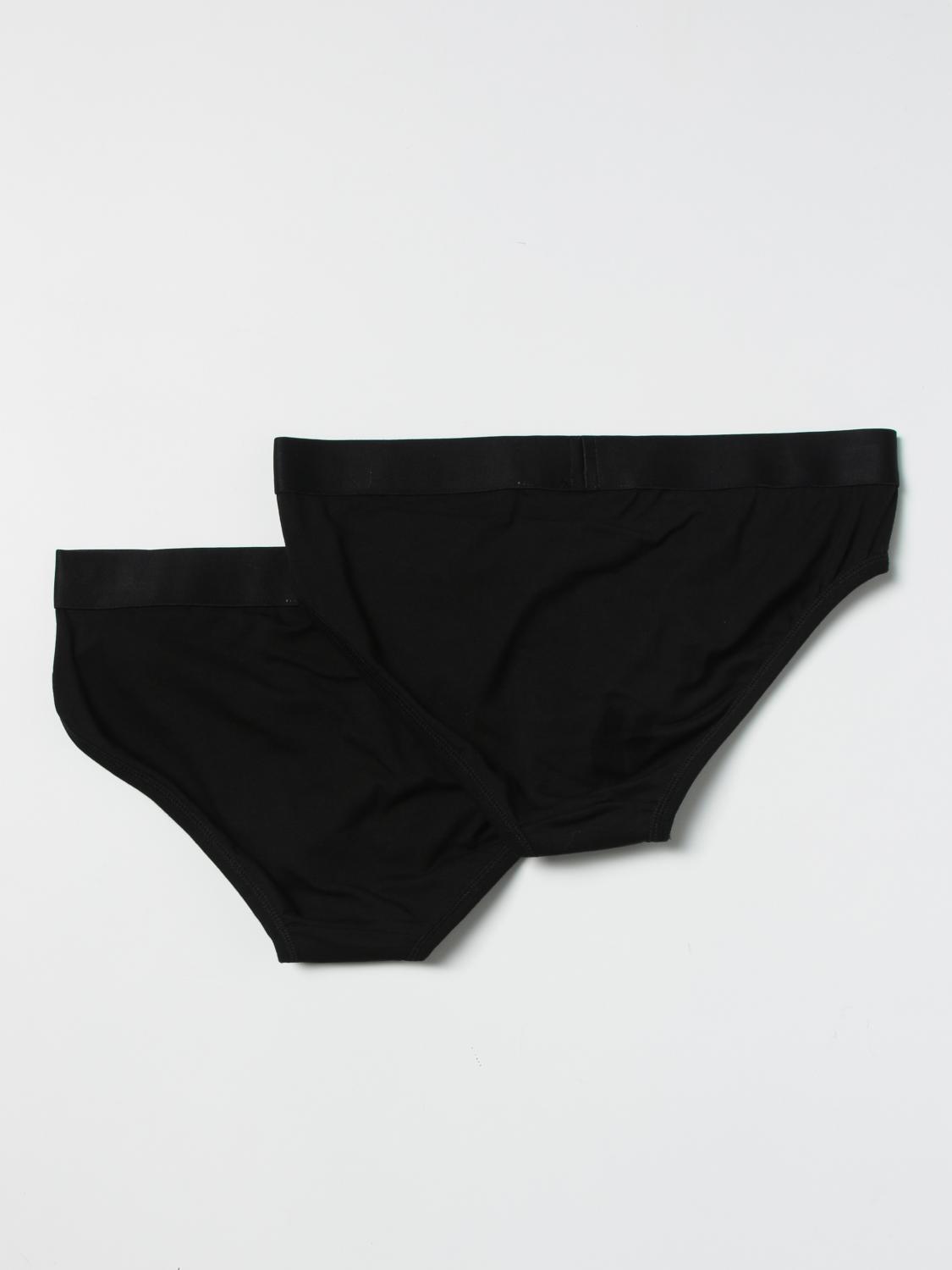 DSQUARED2 Set Of 2 Briefs With Logo Black Dsquared2 Underwear