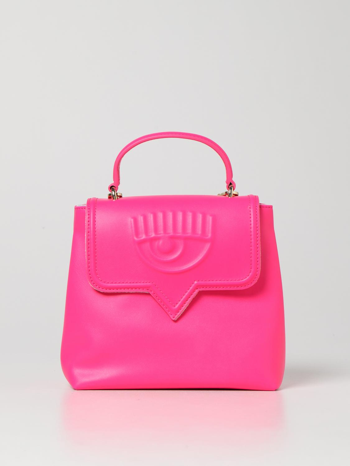 CHIARA FERRAGNI Eyelike Backpack In Synthetic Leather Fuchsia chiara-ferragni-eyelike-backpack-in-synthetic-leather-fuchsia