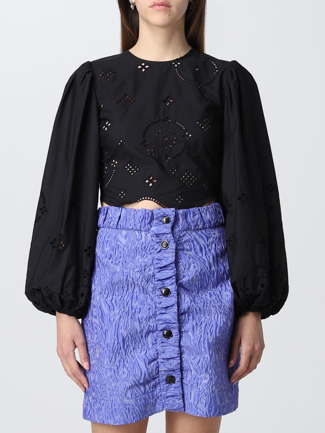 Ganni Top Women In Black | ModeSens