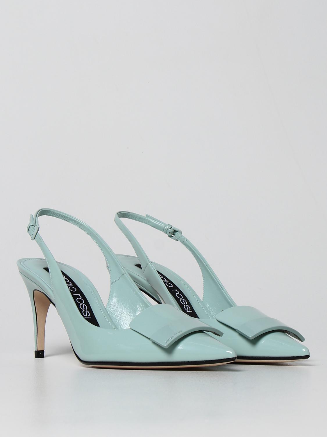 Sergio Rossi Sr1 Patent Leather Slingbacks Green Sergio Rossi