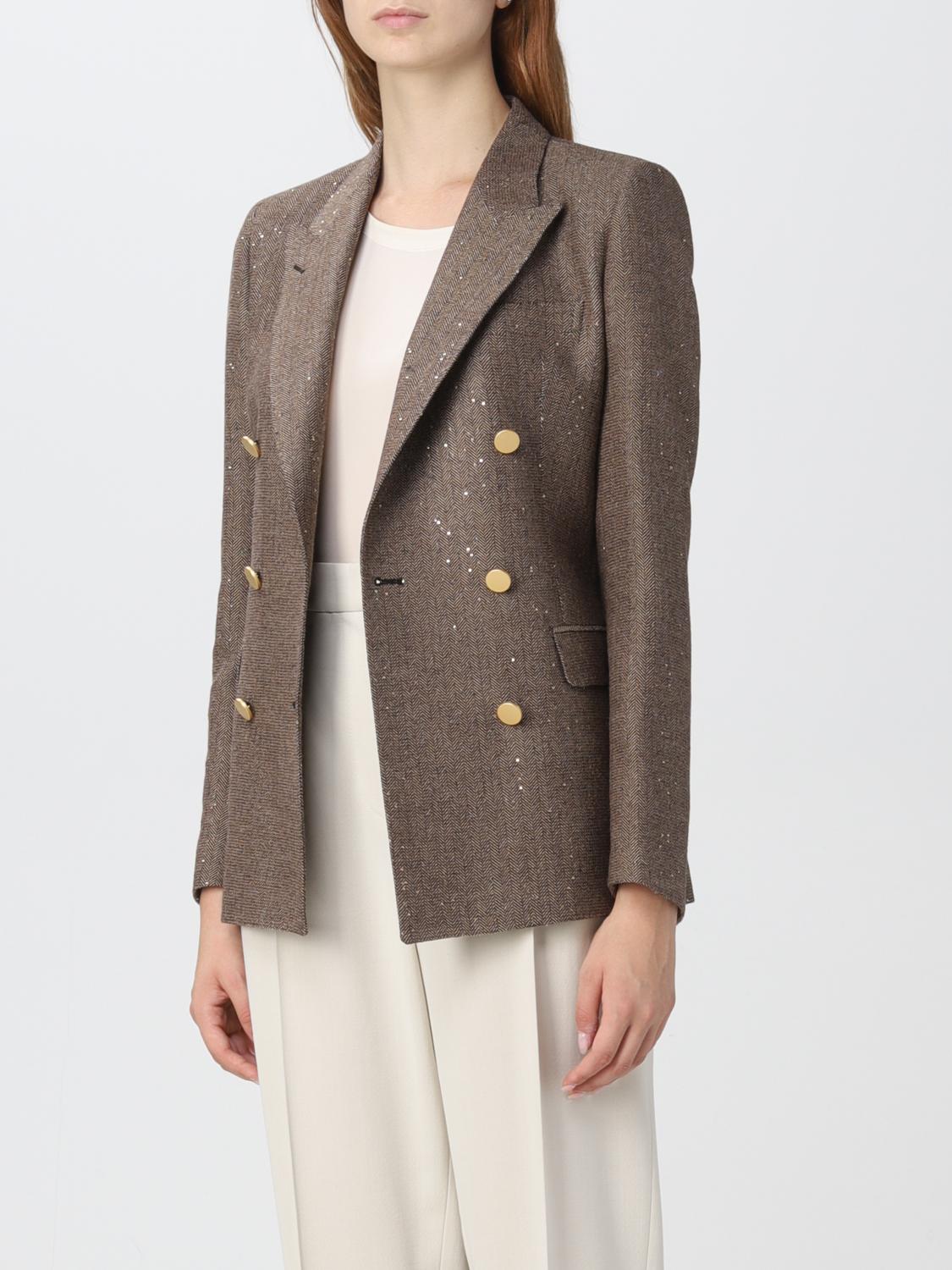 TAGLIATORE: Veste femme - Brun | Veste Tagliatore JPARIGI10B22I323 en ...