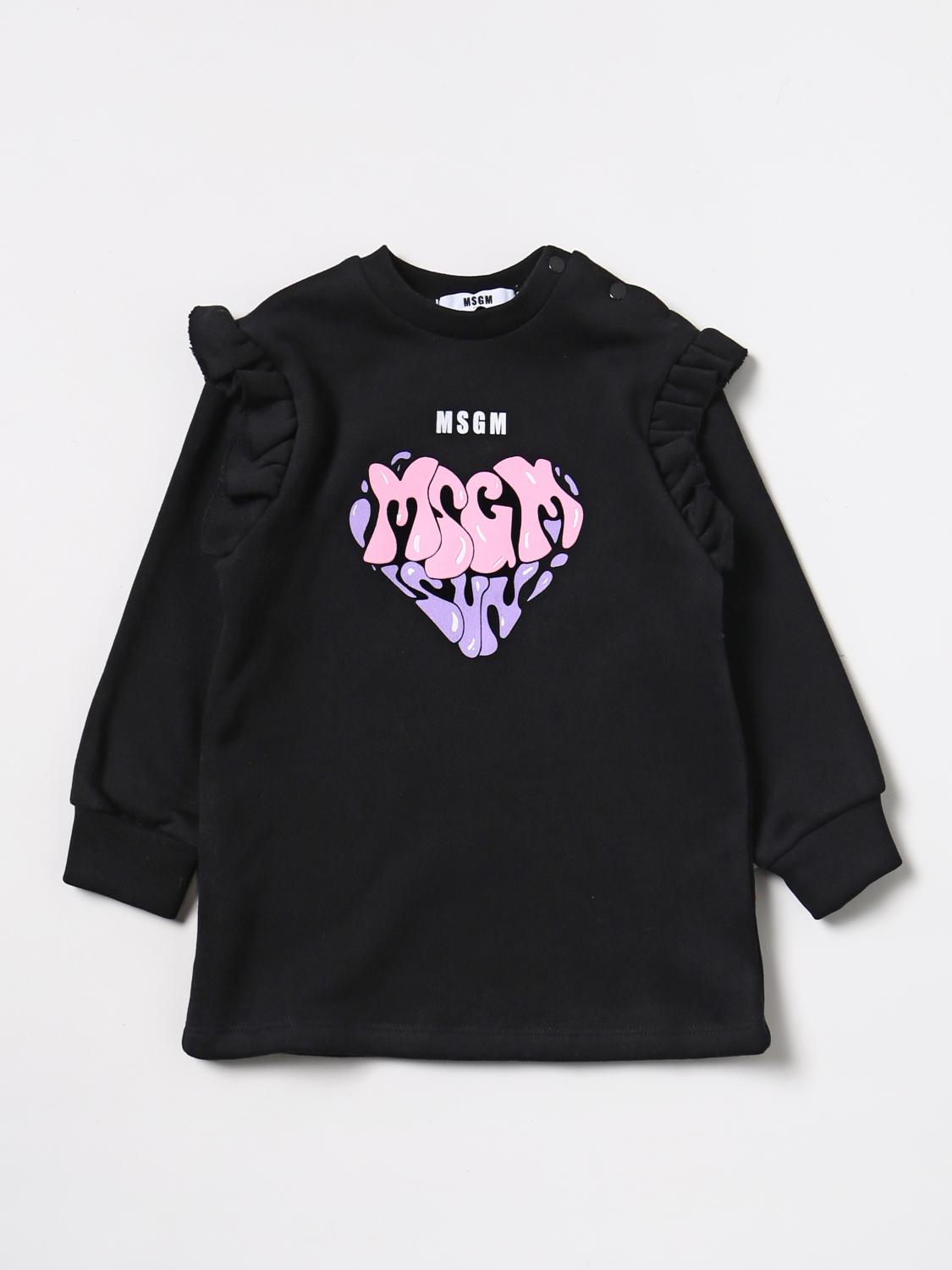 MSGM KIDS: romper for baby - Black | Msgm Kids romper MS029290 online ...