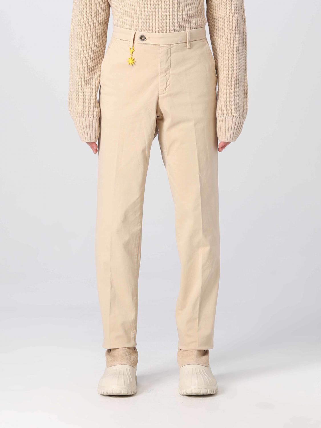 MANUEL RITZ: pants for man - Beige | Manuel Ritz pants 3332P1418T223816 ...
