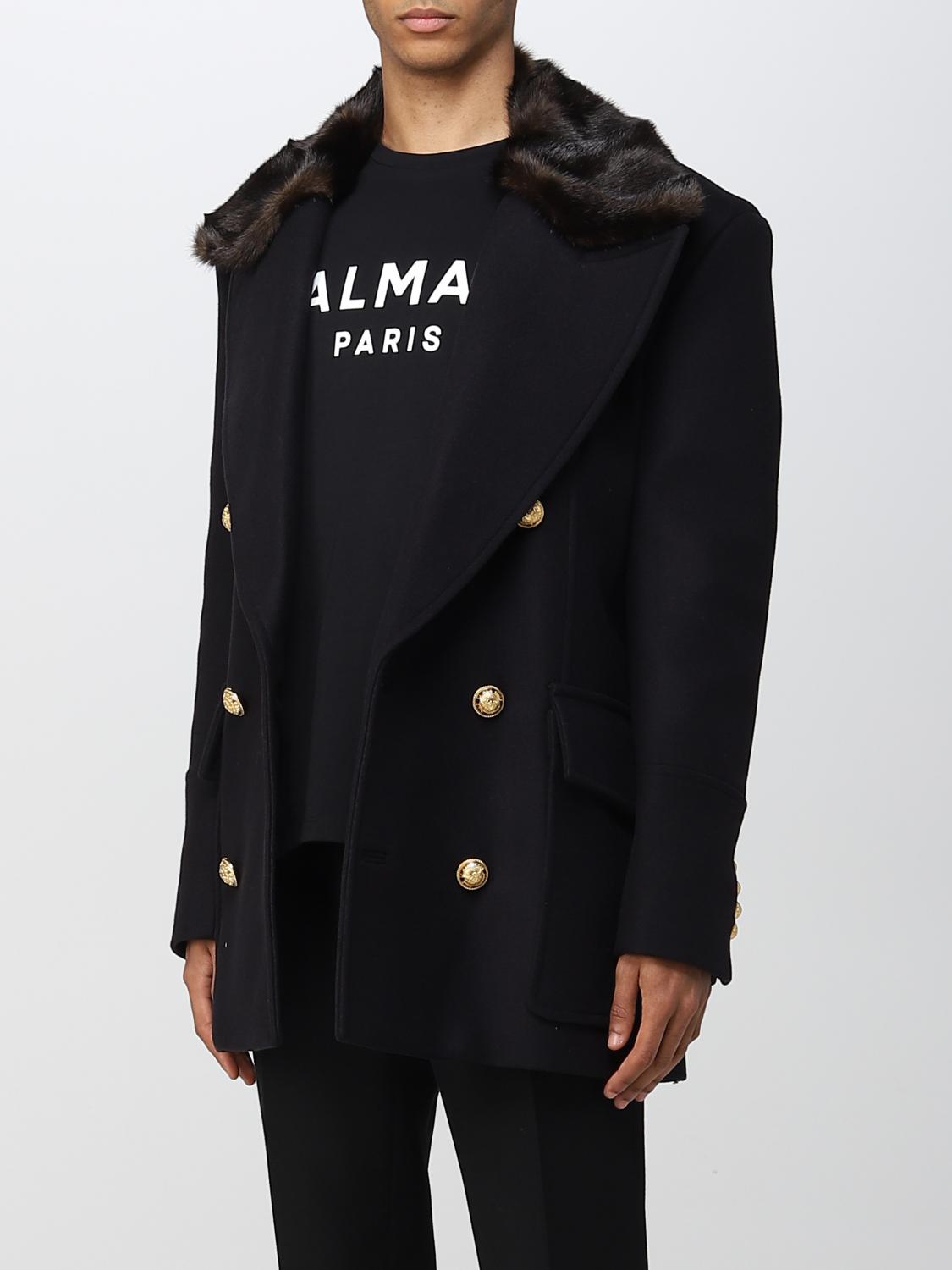 BALMAIN: jacket for man - Marine | Balmain jacket YU1UA075MB53 online ...