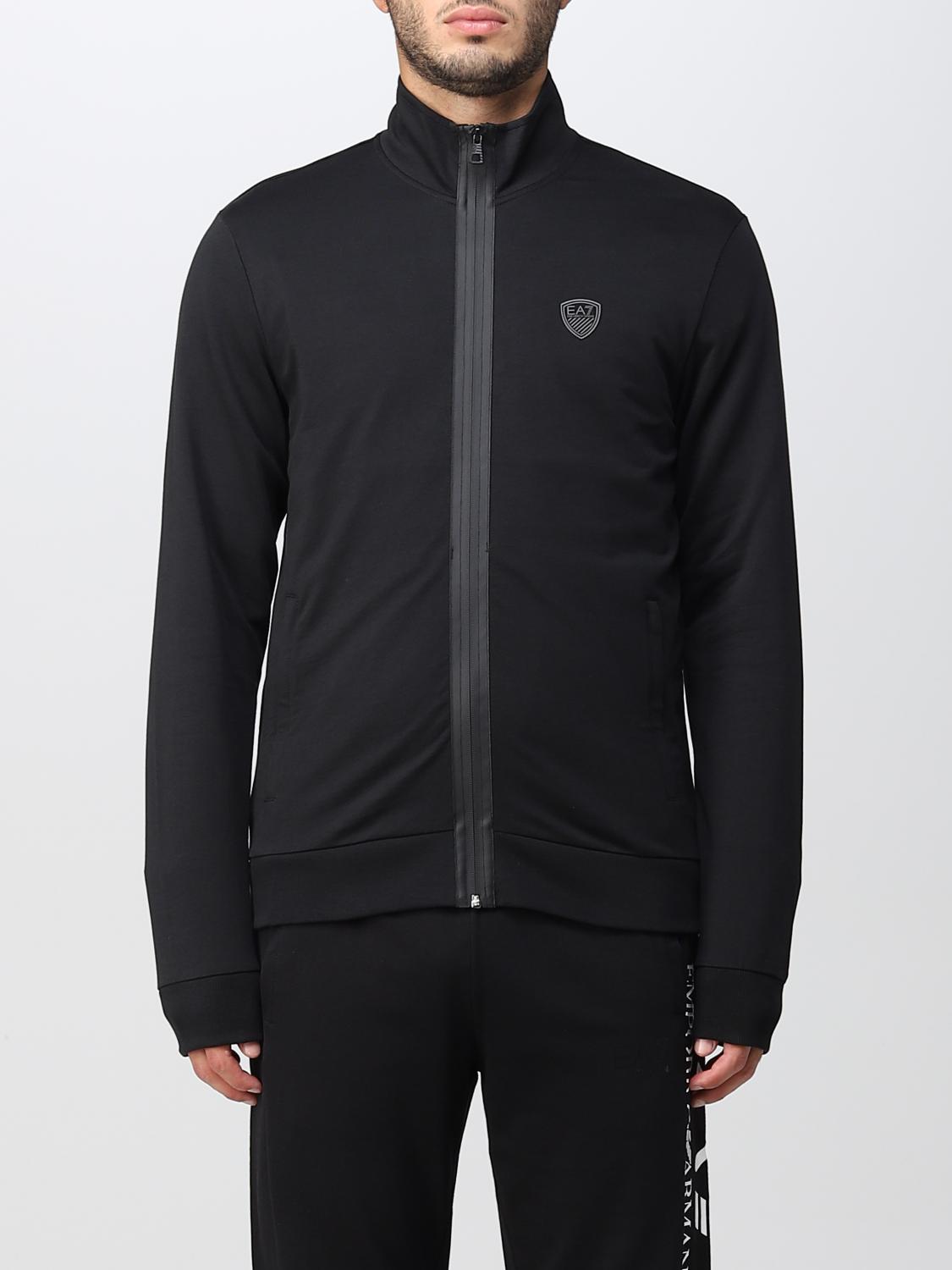 EA7: sweatshirt for man - Black | Ea7 sweatshirt 8NPM09PJBPZ online at ...