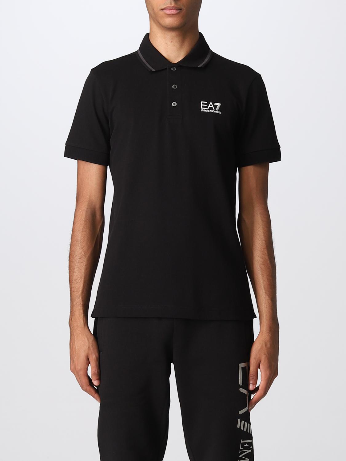Ea7 Polo Shirt Men In Black | ModeSens