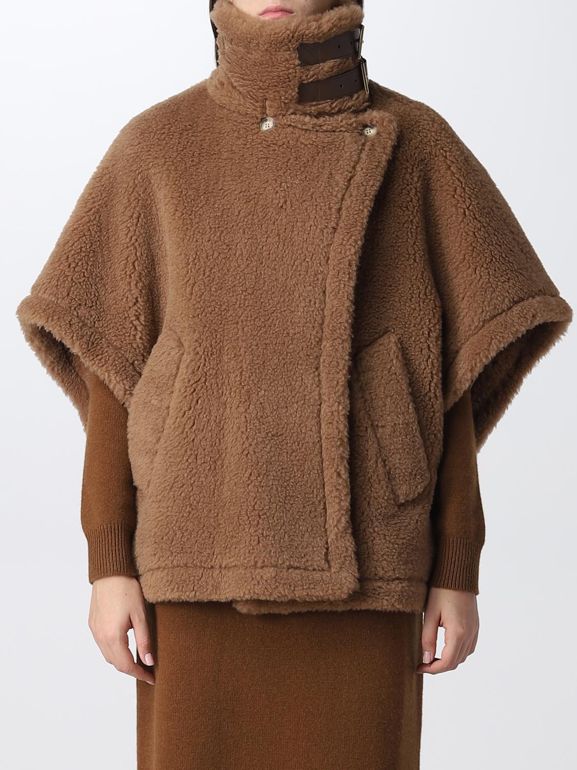 MAX MARA: cape for woman - Camel | Max Mara cape 47361123600 online at ...