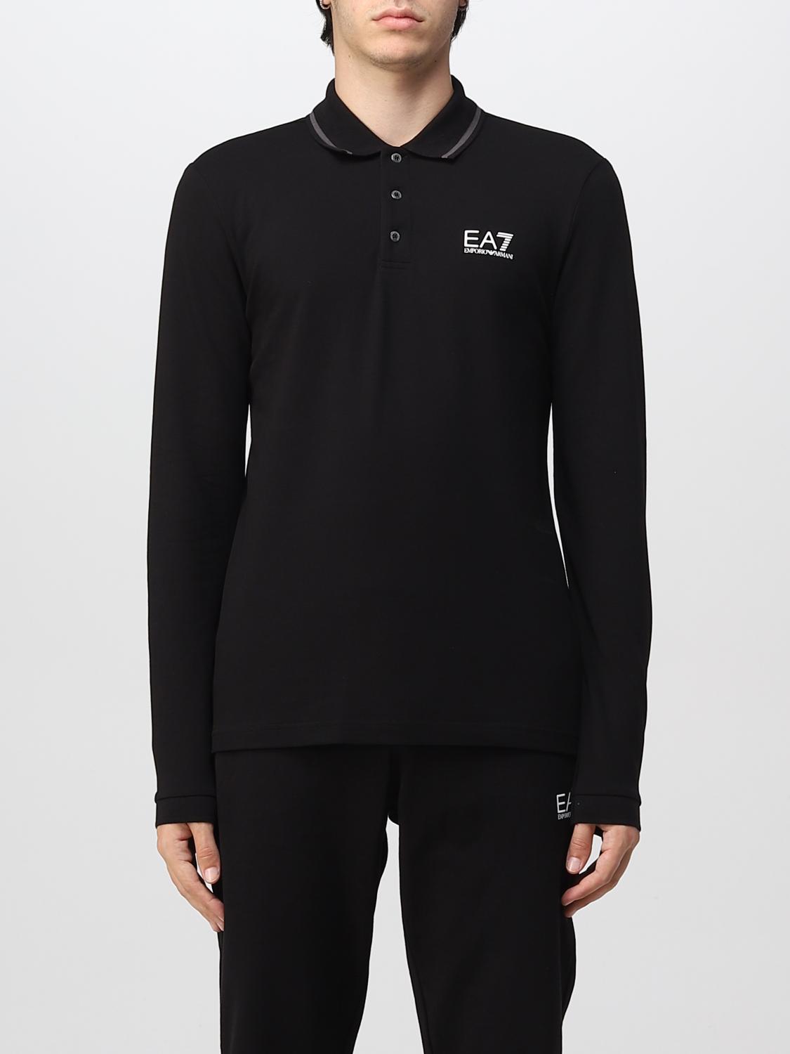 EA7: polo shirt for man - Black | Ea7 polo shirt 8NPF07PJ04Z online at ...
