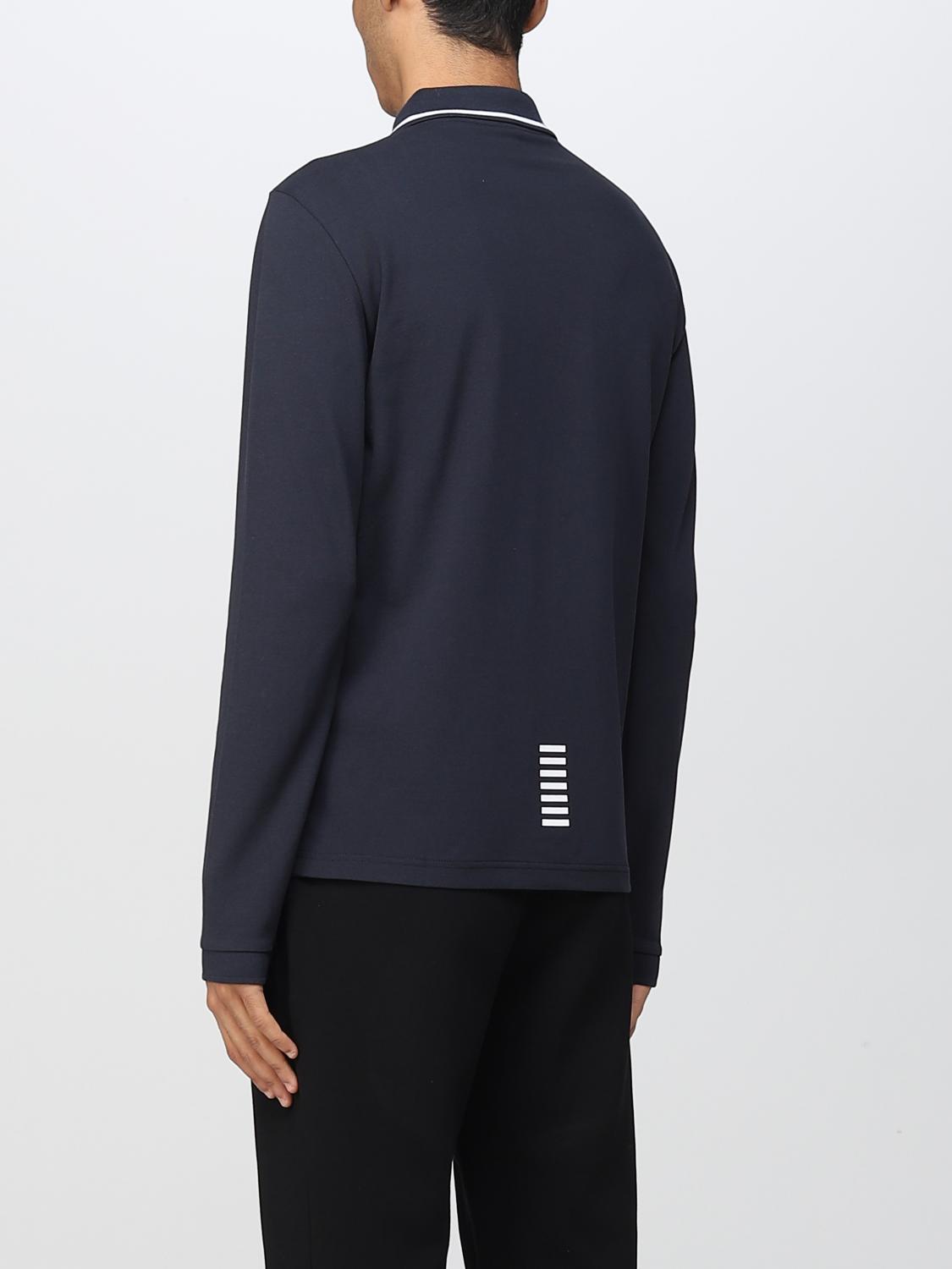 EA7: polo shirt for man - Blue | Ea7 polo shirt 8NPF07PJ04Z online on ...