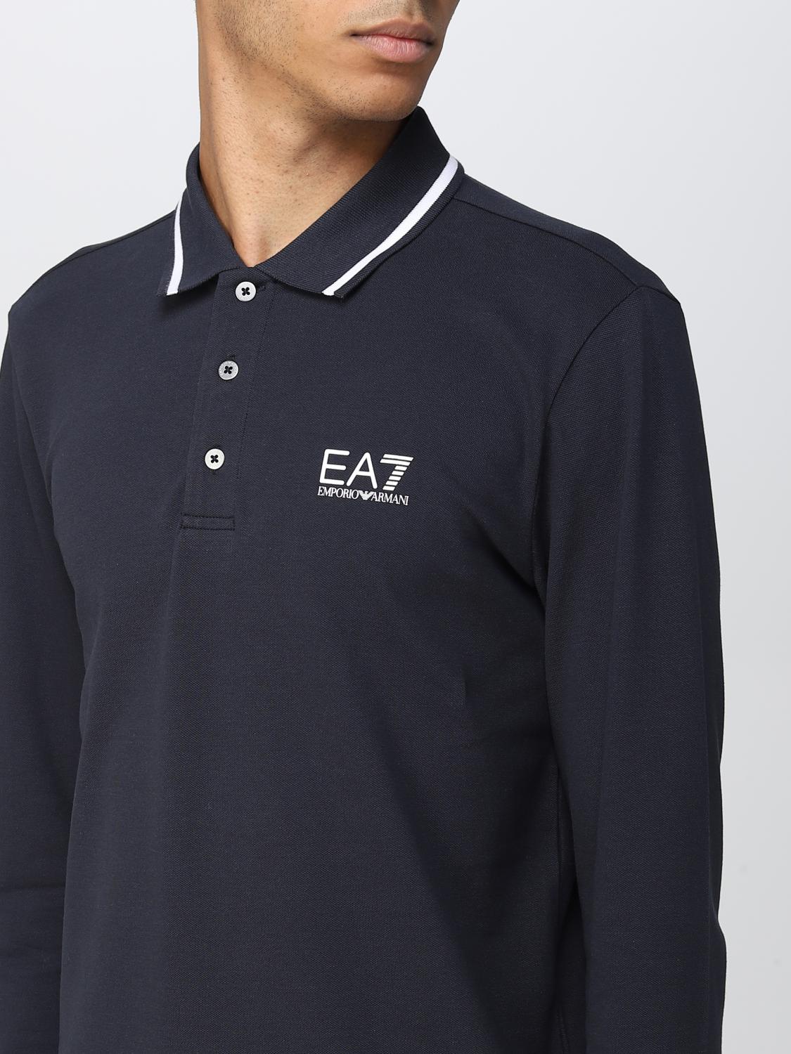 EA7: polo shirt for man - Blue | Ea7 polo shirt 8NPF07PJ04Z online on ...