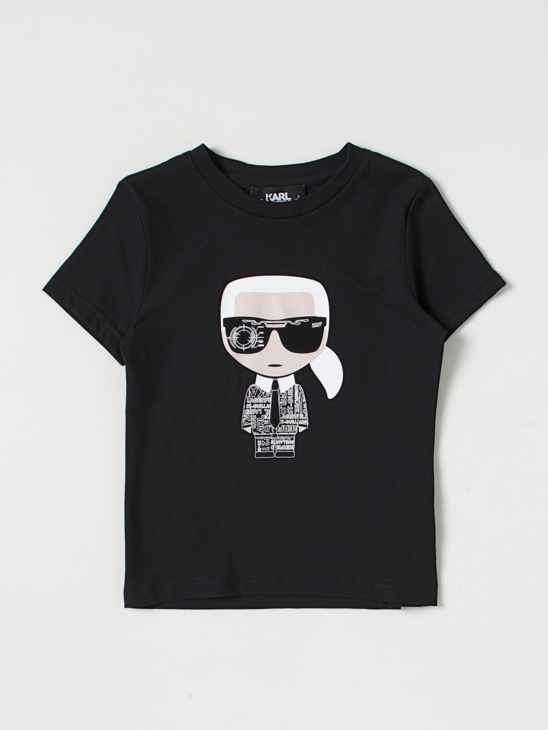 KARL LAGERFELD KIDS: t-shirt for boys - Black | Karl Lagerfeld Kids t ...