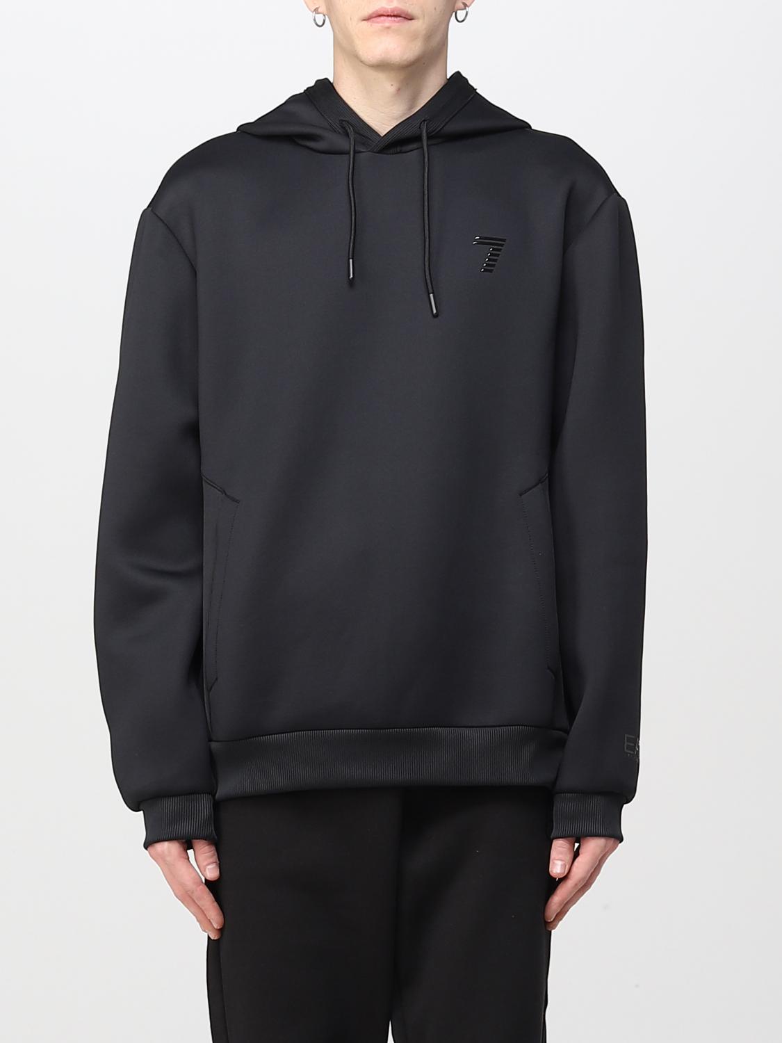 EA7: sweatshirt for man - Black | Ea7 sweatshirt 6LPM07PJHFZ online at ...