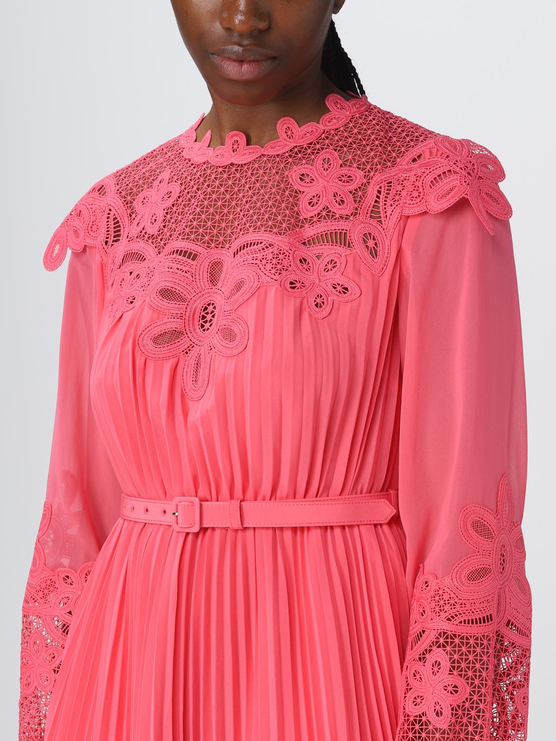 SELF-PORTRAIT: dress for woman - Pink | Self-Portrait dress PF22020M ...