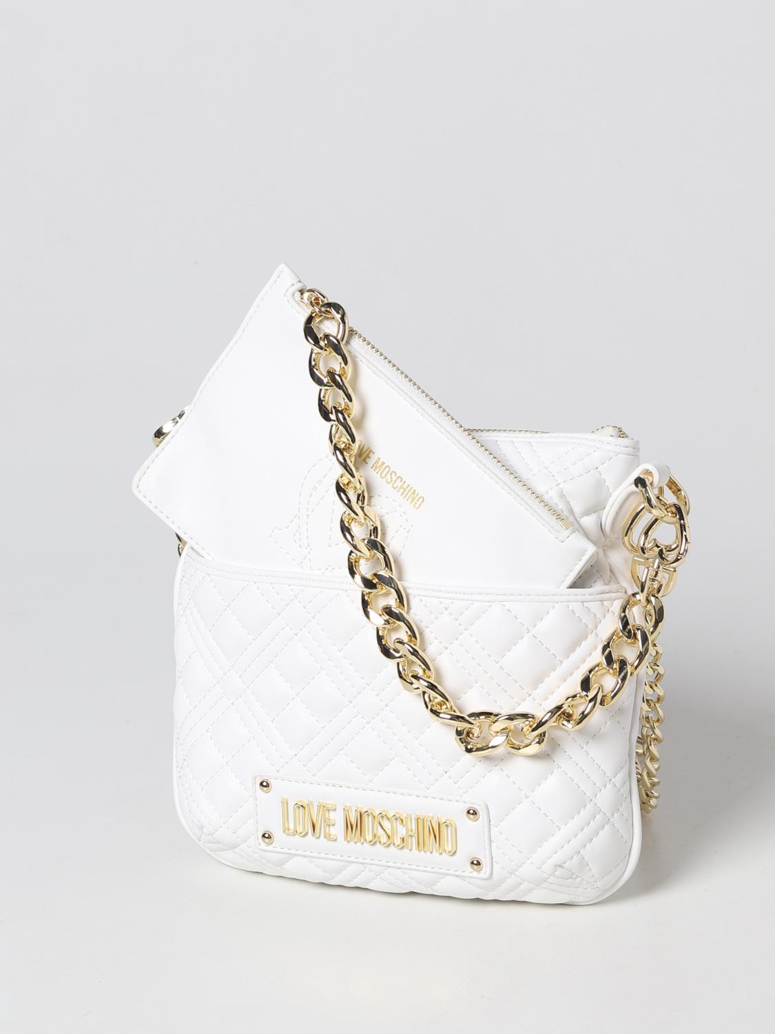 LOVE MOSCHINO: shoulder bag for woman - White | Love Moschino shoulder ...