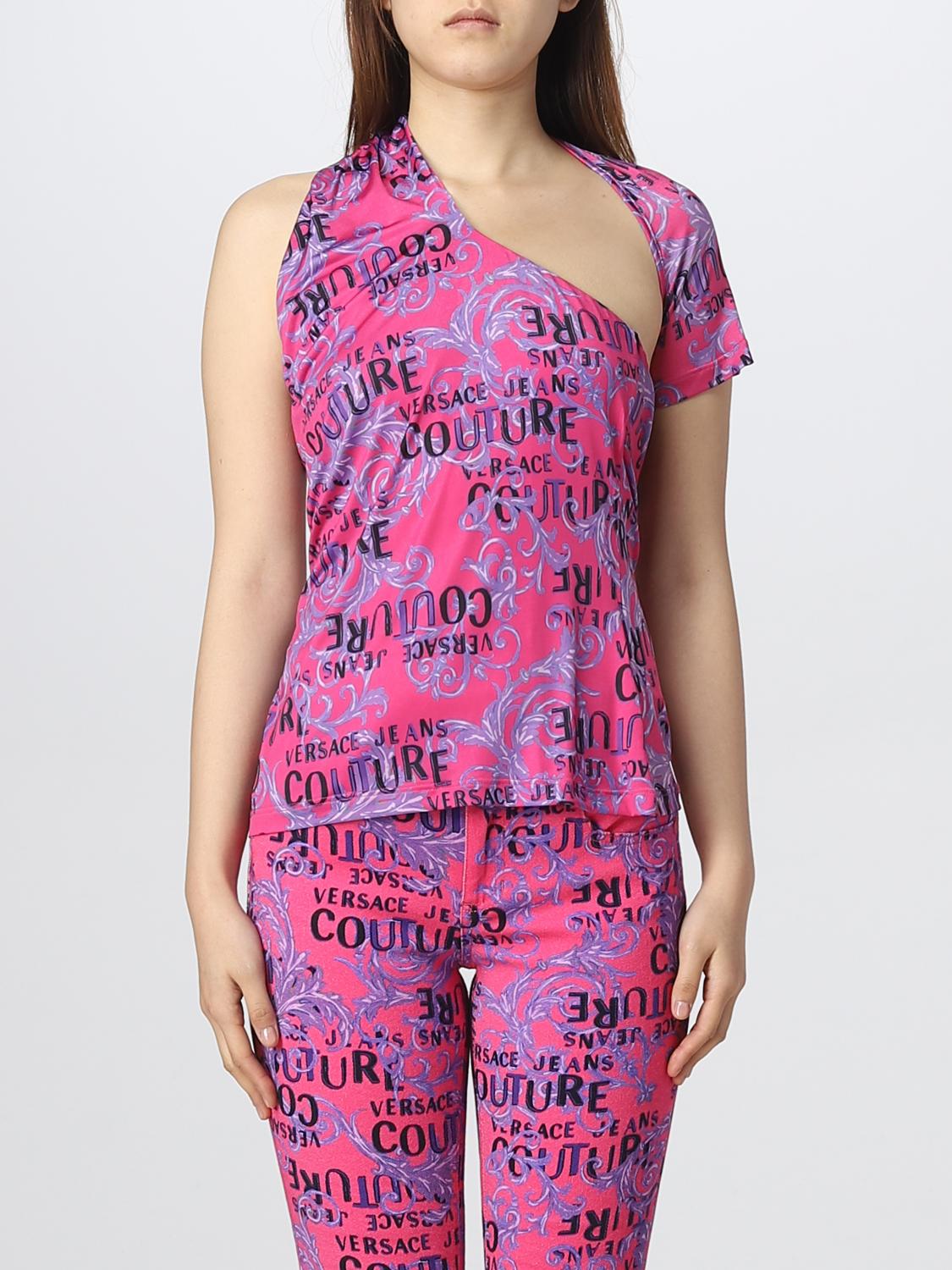 VERSACE JEANS COUTURE: top for woman - Pink | Versace Jeans Couture top ...