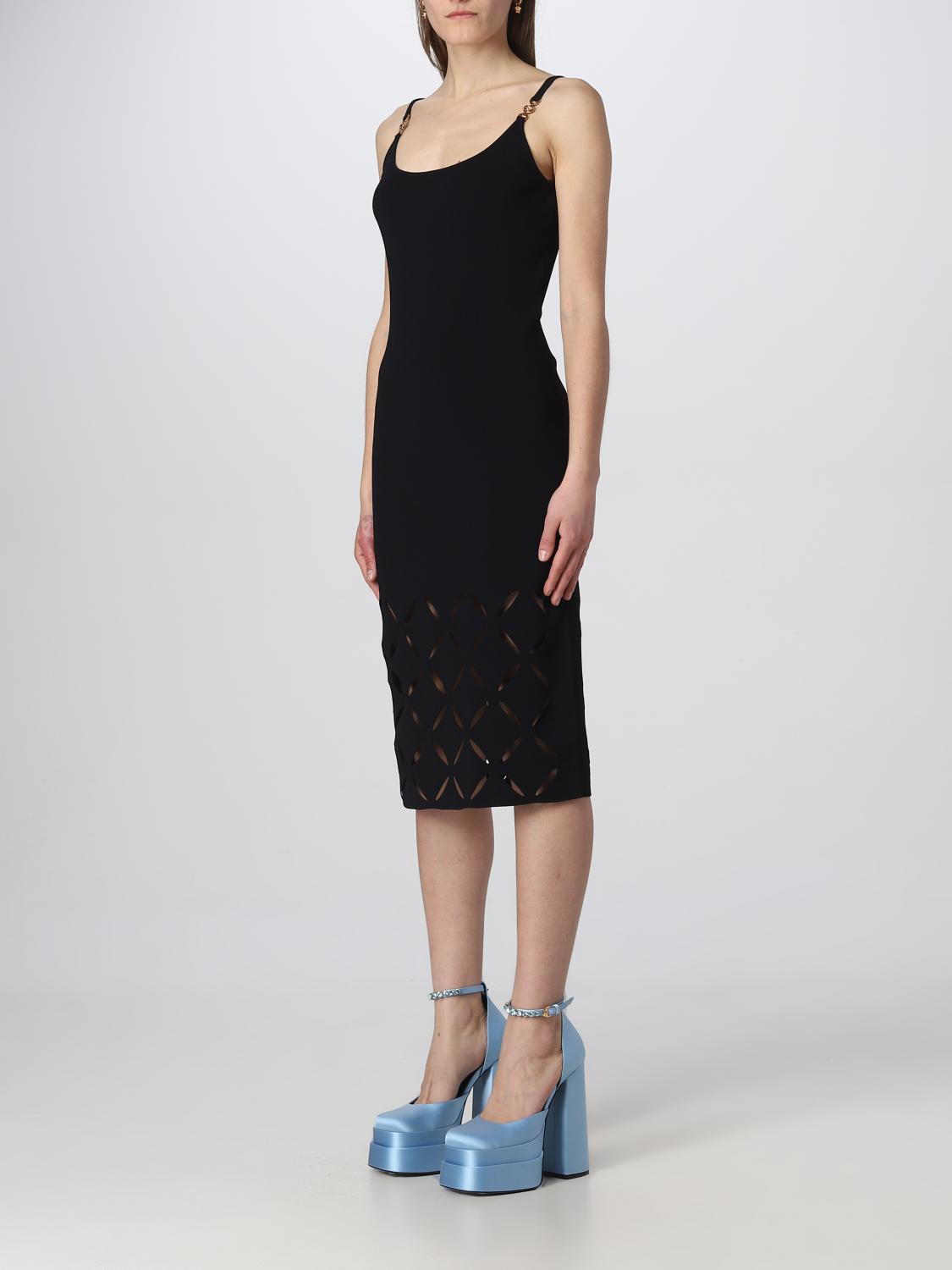 VERSACE: dress for woman - Black | Versace dress 10090711A05980 online ...