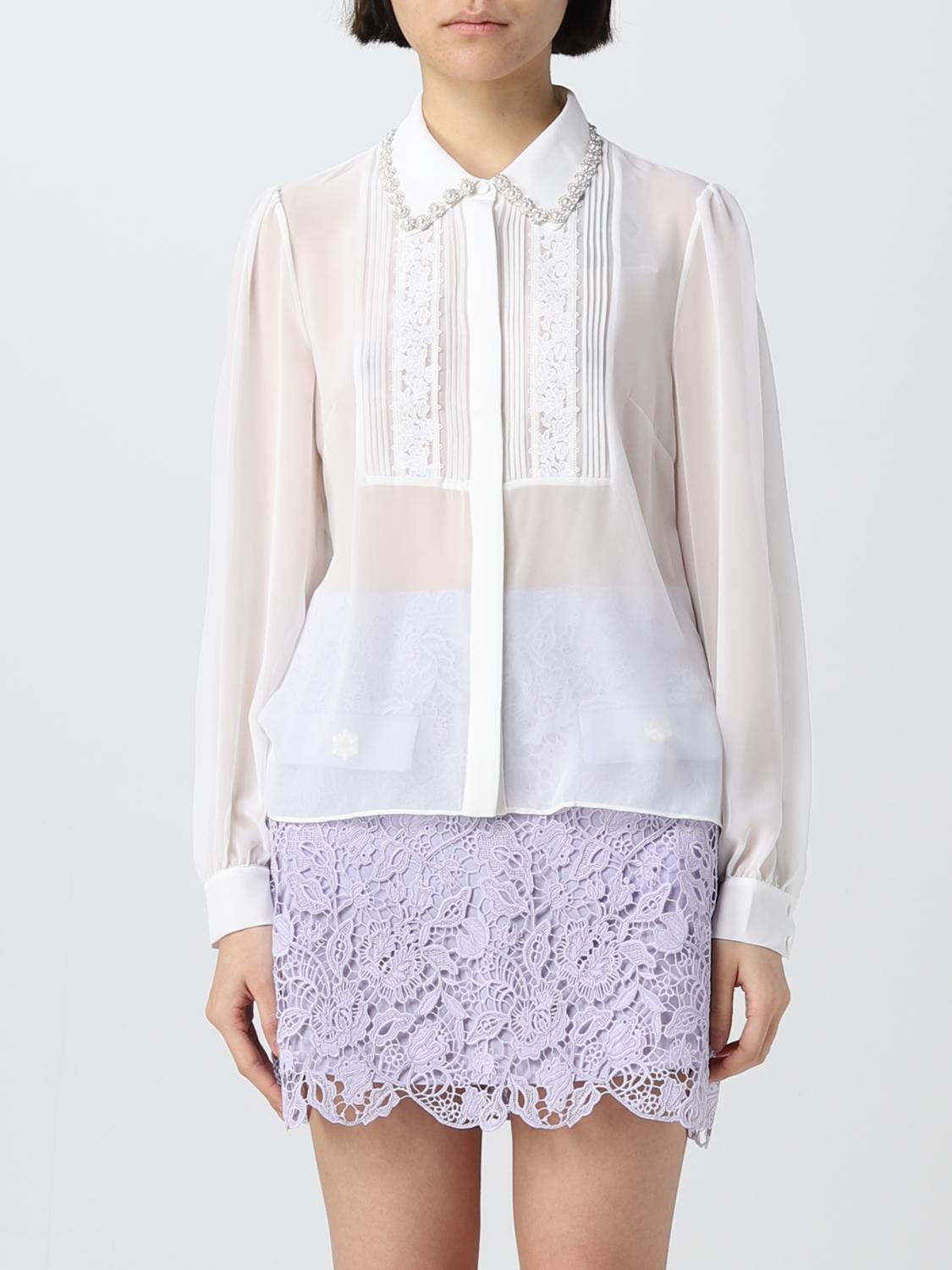 Self-portrait Top Woman In White | ModeSens