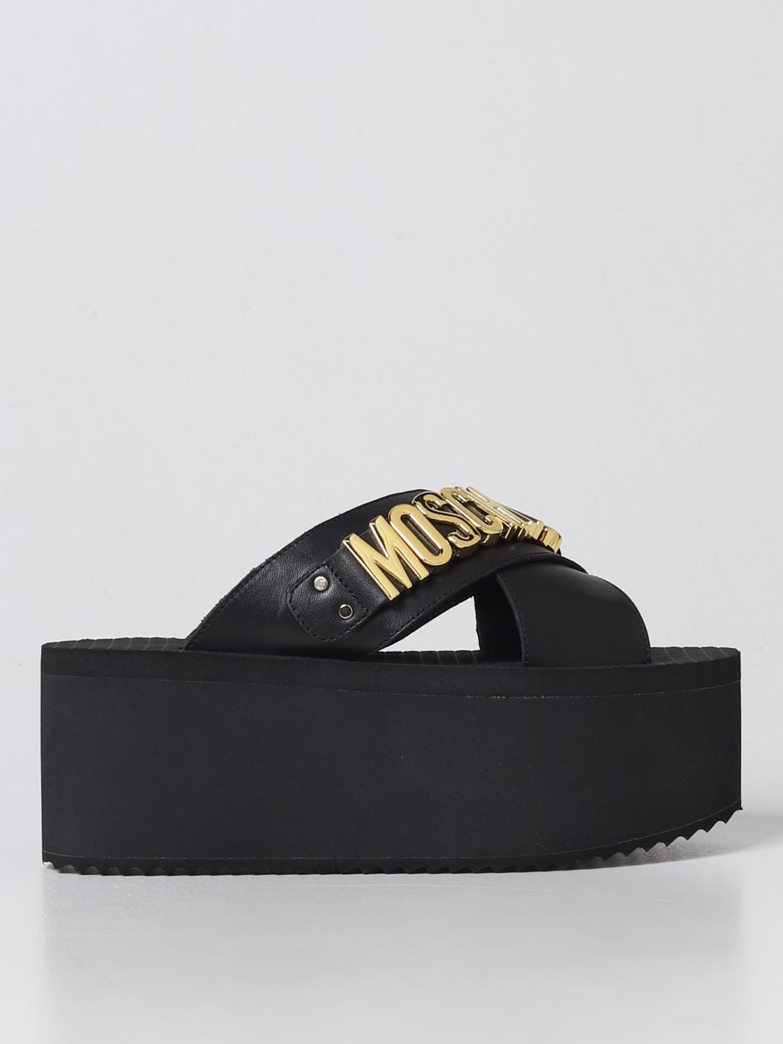 MOSCHINO COUTURE: wedge shoes for woman - Gold | Moschino Couture wedge ...
