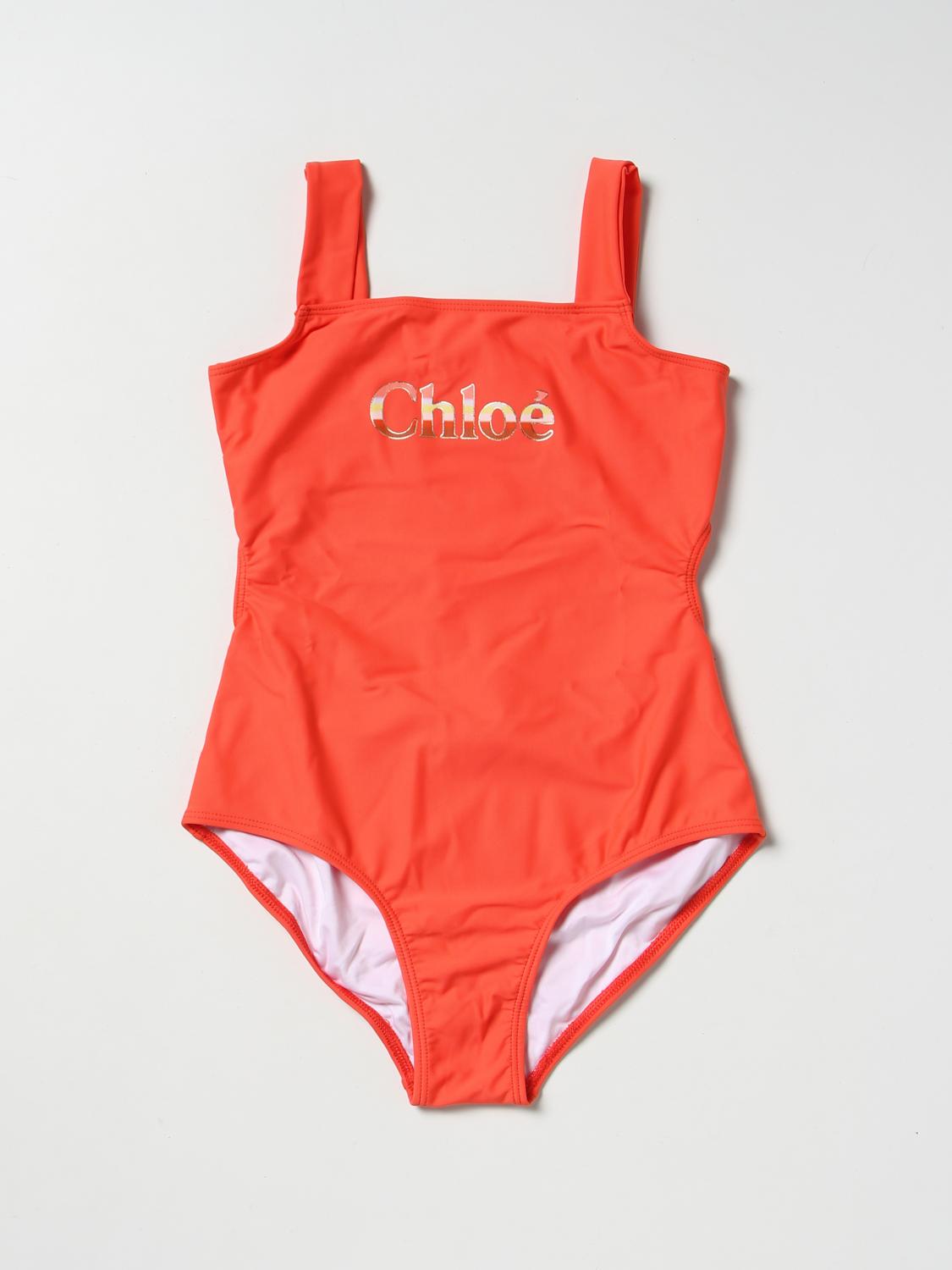 Chloé Swimsuit Kids Color Orange | ModeSens