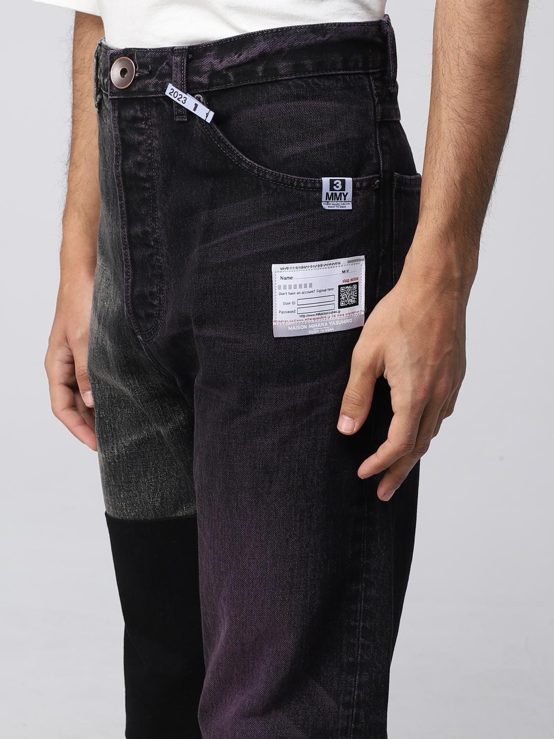 MAISON MIHARA YASUHIRO: jeans for man - Black | Maison Mihara Yasuhiro ...