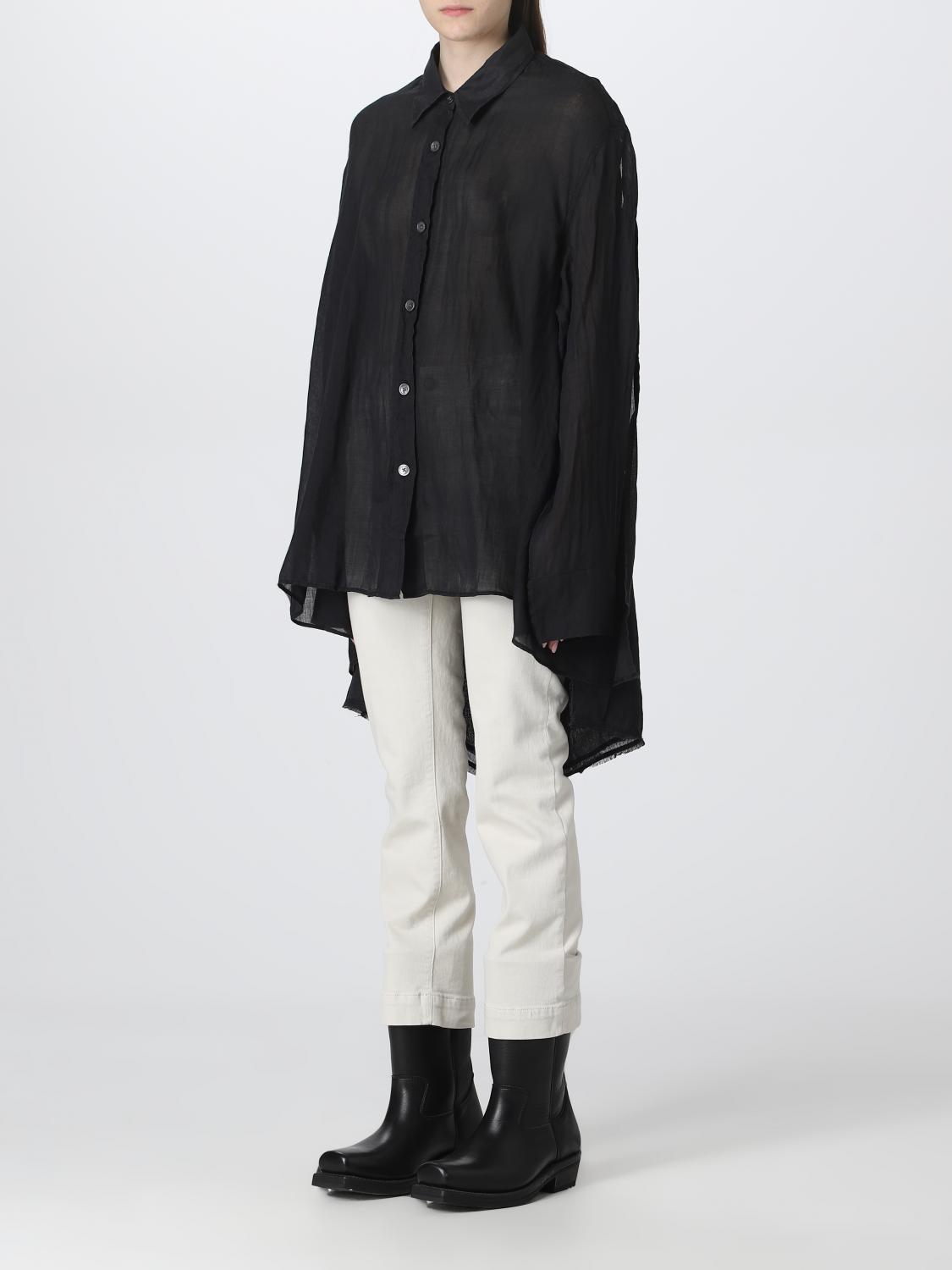 OUR LEGACY: Camicia in ramiè di garza - Nero | Camicia Our Legacy ...