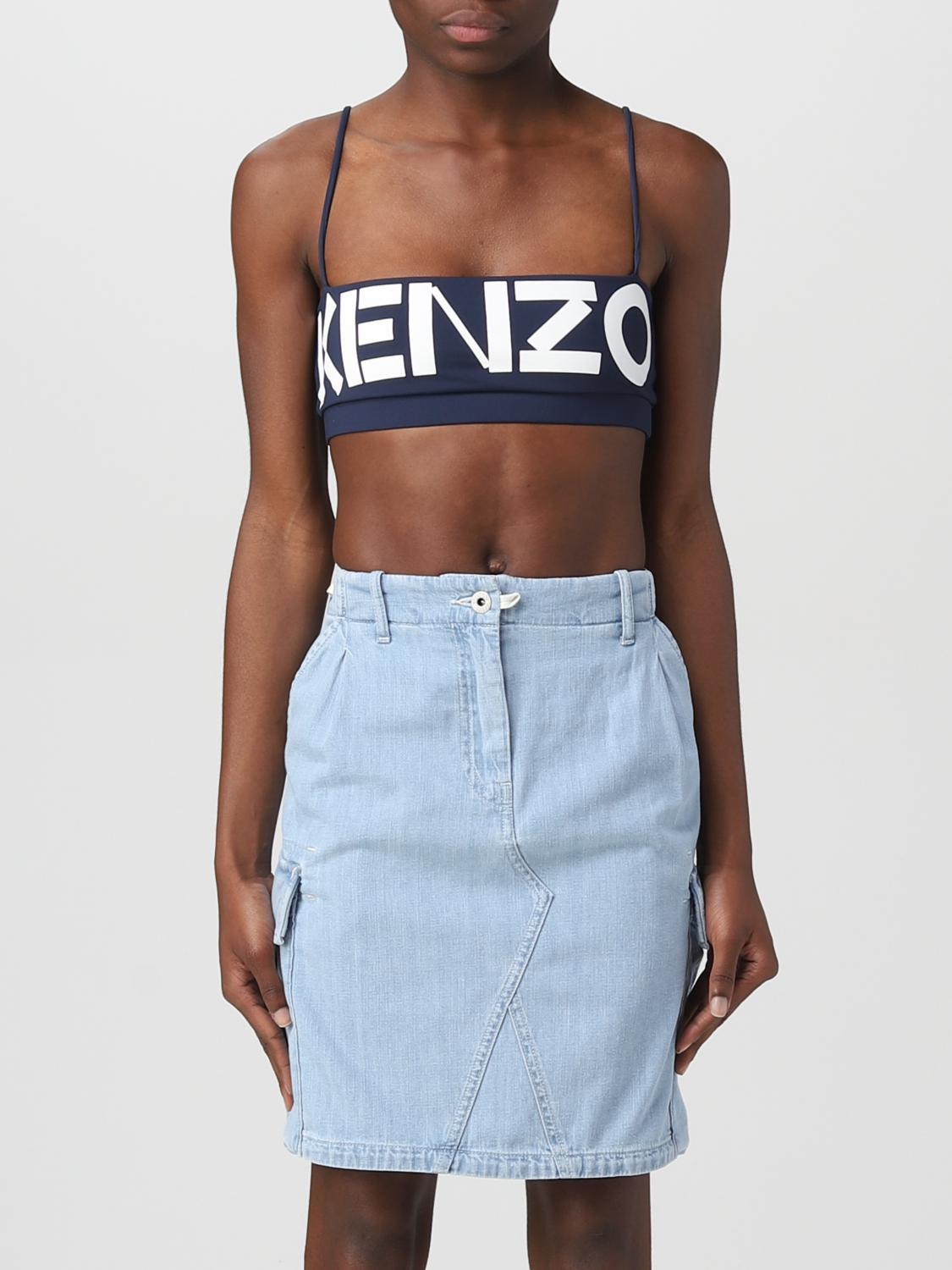 KENZO: top for woman - Blue | Kenzo top FD52TO700ASN online at GIGLIO.COM