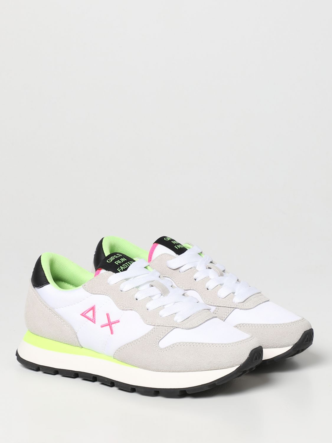 SUN 68: Sneakers Ally in suede e nylon - Bianco | Sneakers Sun 68 ...