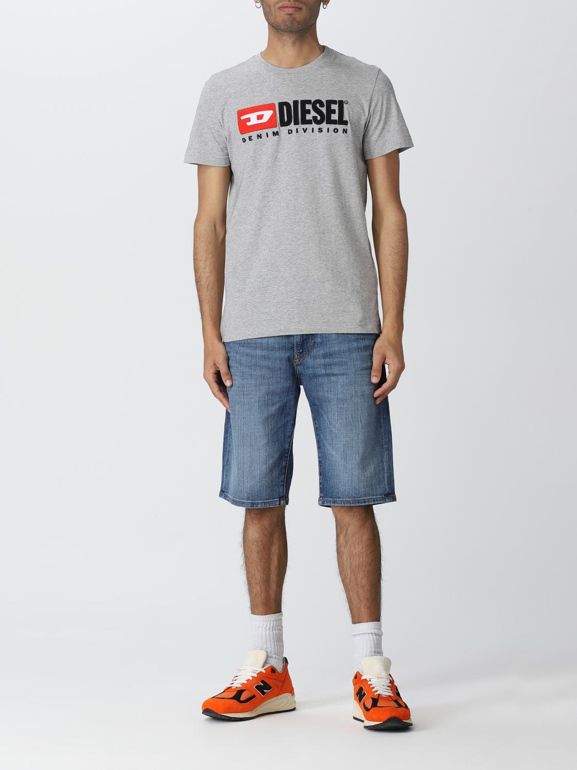 DIESEL: t-shirt for man - Grey | Diesel t-shirt A037660GRAI online on ...