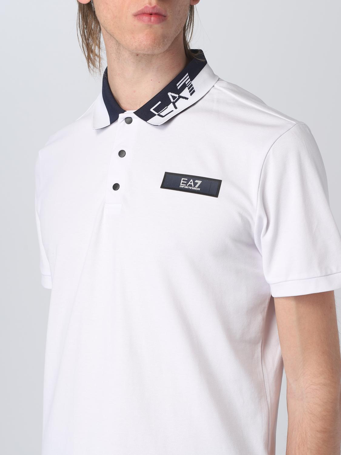 EA7: polo shirt for man - White | Ea7 polo shirt 3RPF09PJ04Z online on ...