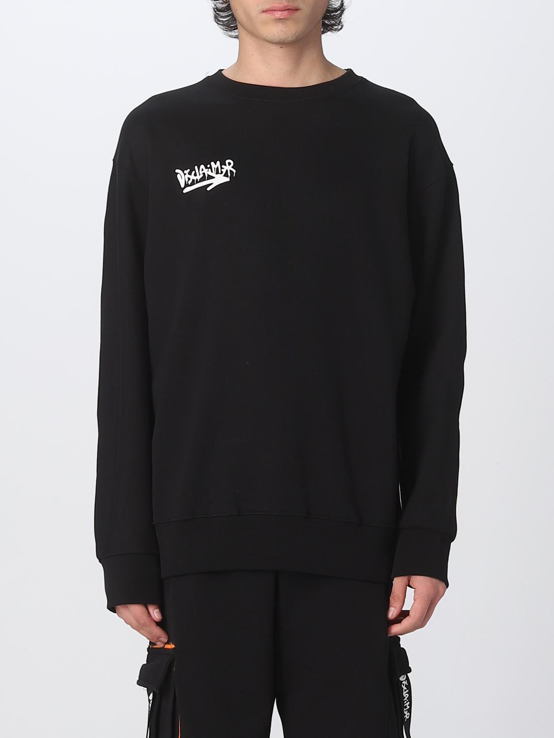 DISCLAIMER: sweatshirt for man - Black | Disclaimer sweatshirt ...