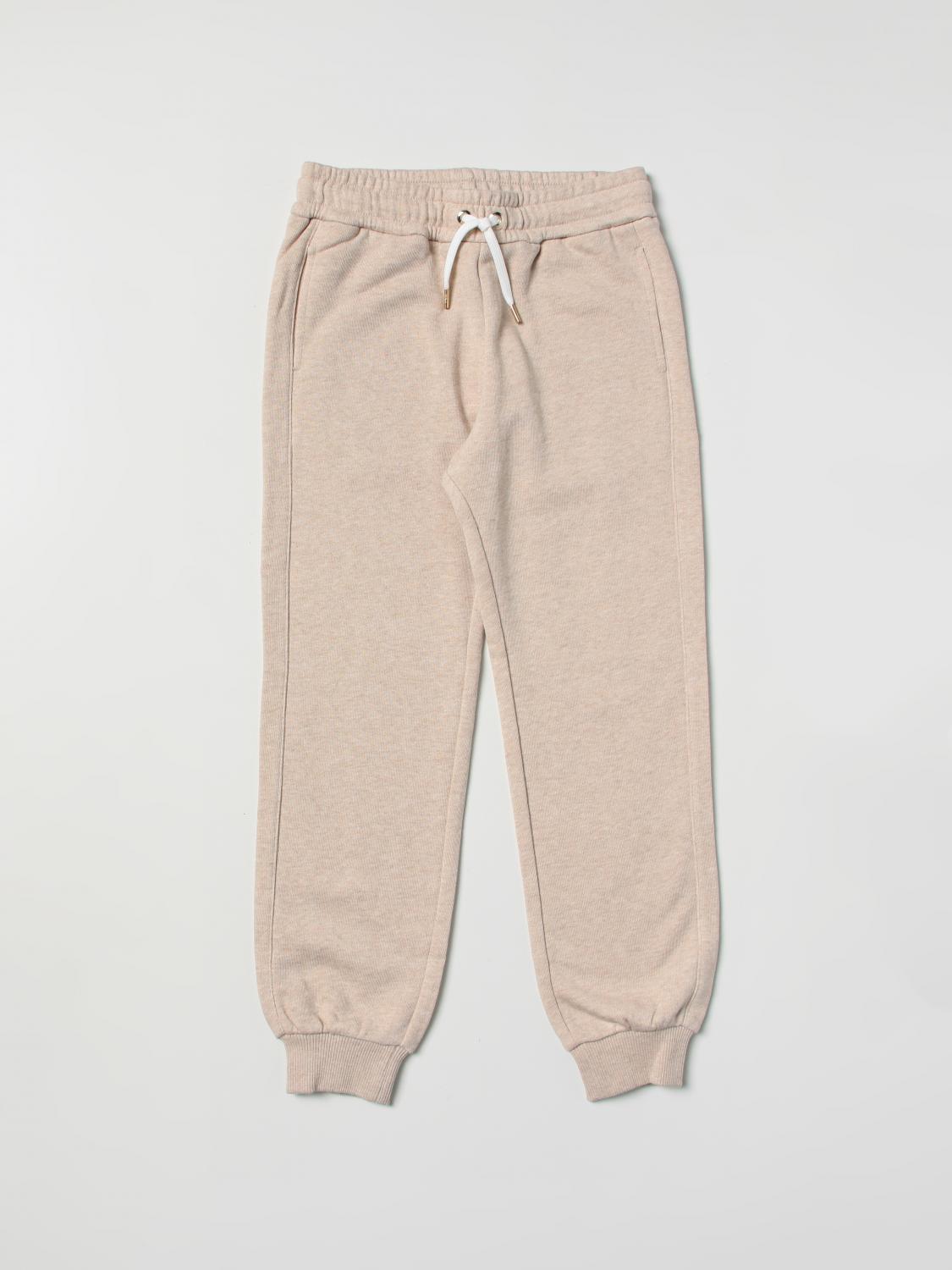 CHLOÉ: pants for girls - Beige | Chloé pants C14731 online on GIGLIO.COM