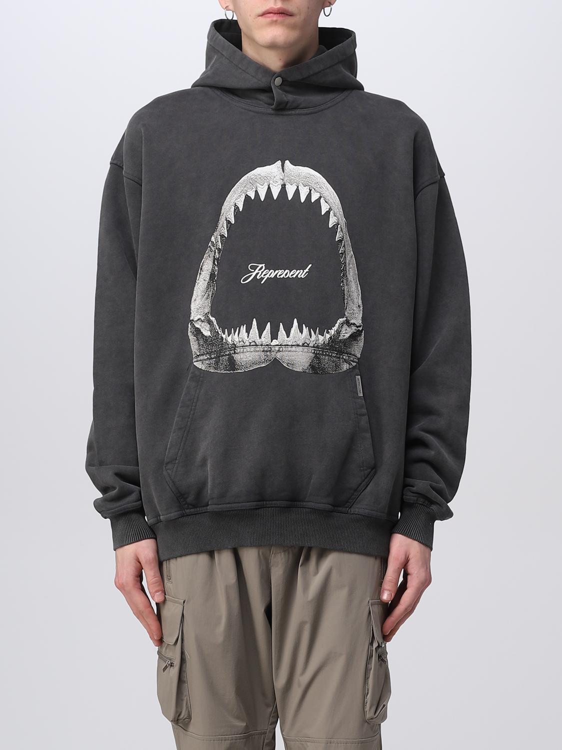 REPRESENT: sweatshirt for man - Grey | Represent sweatshirt M04286 ...