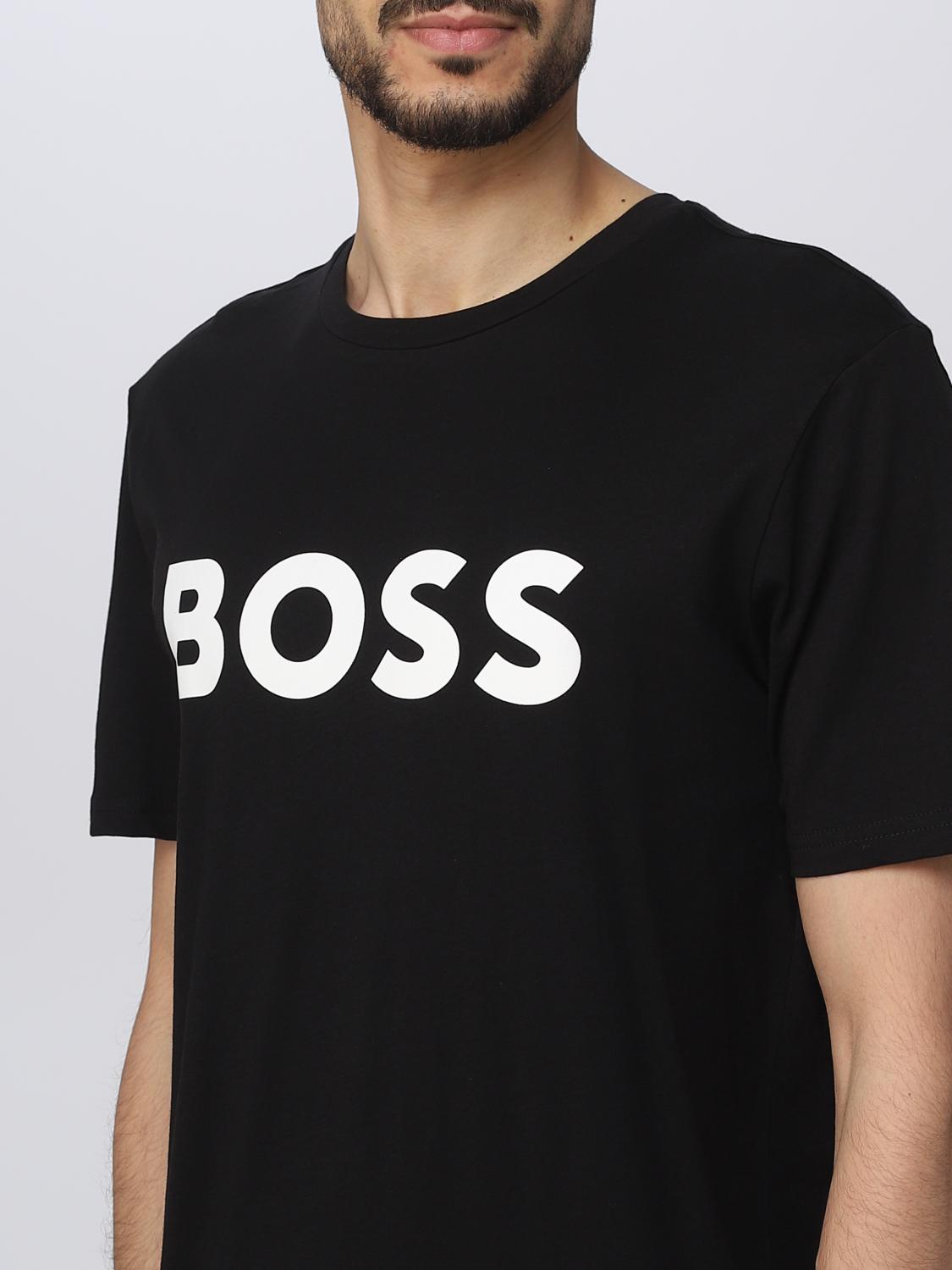 BOSS: t-shirt for man - Black | Boss t-shirt 50481923 online on GIGLIO.COM