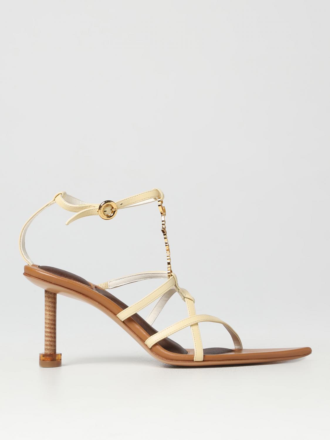 JACQUEMUS: Damen Sandalen Mit Absatz - Weiß | Jacquemus Sandalen Mit ...