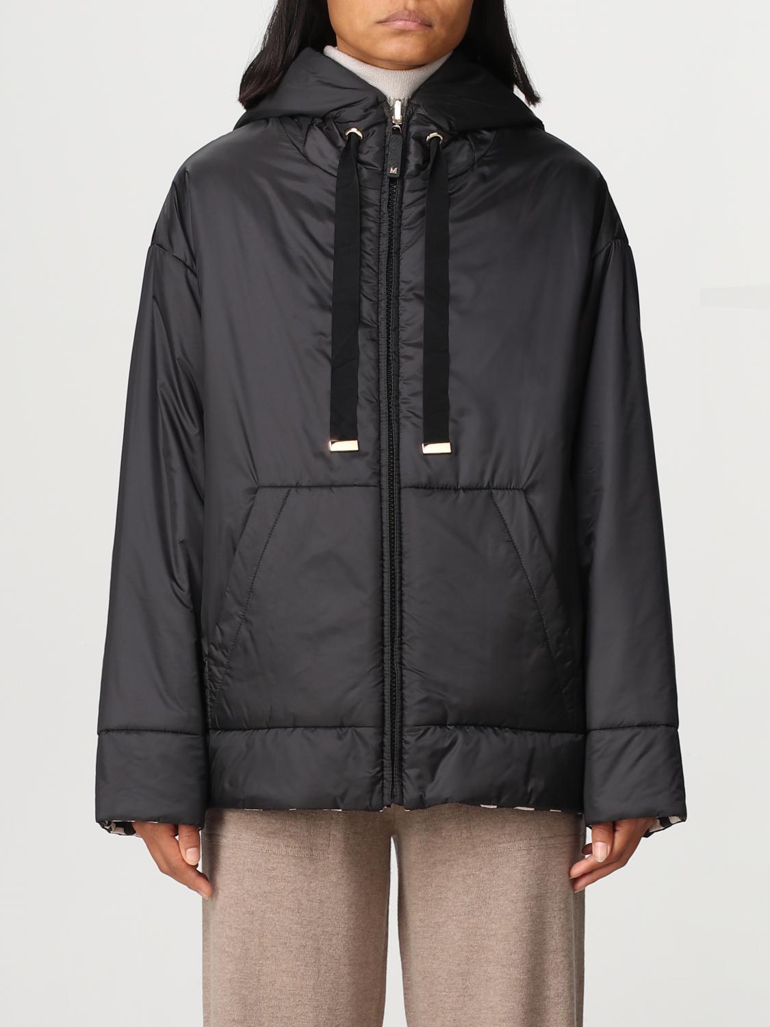 MAX MARA THE CUBE: Piumino reversibile in nylon stampato - Nero ... MAX MARA THE CUBE: Piumino reversibile in nylon stampato - Nero ...
