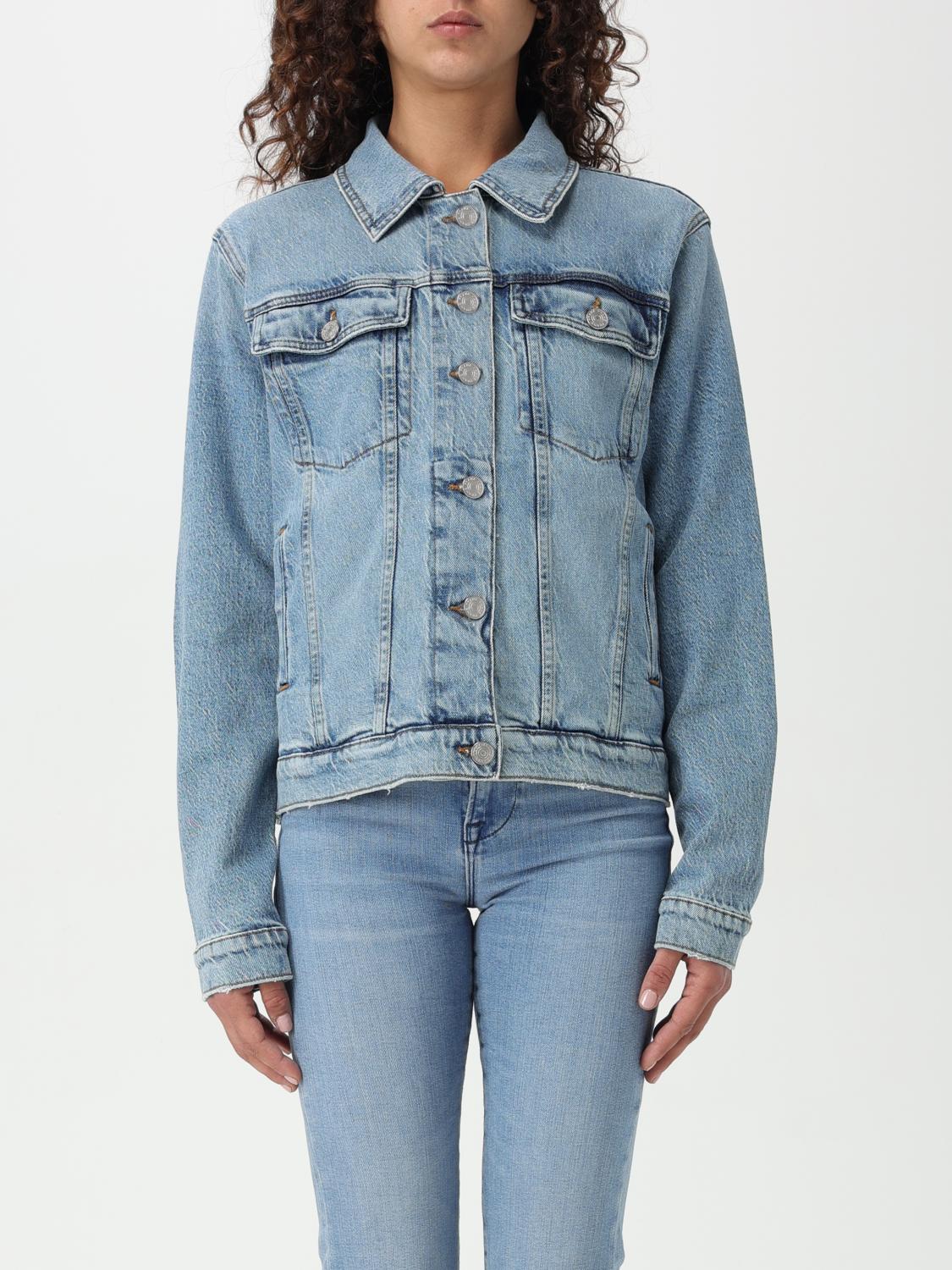 FRAME: Jacket woman - Blue | Frame giacca LVJKL14 online at GIGLIO.COM