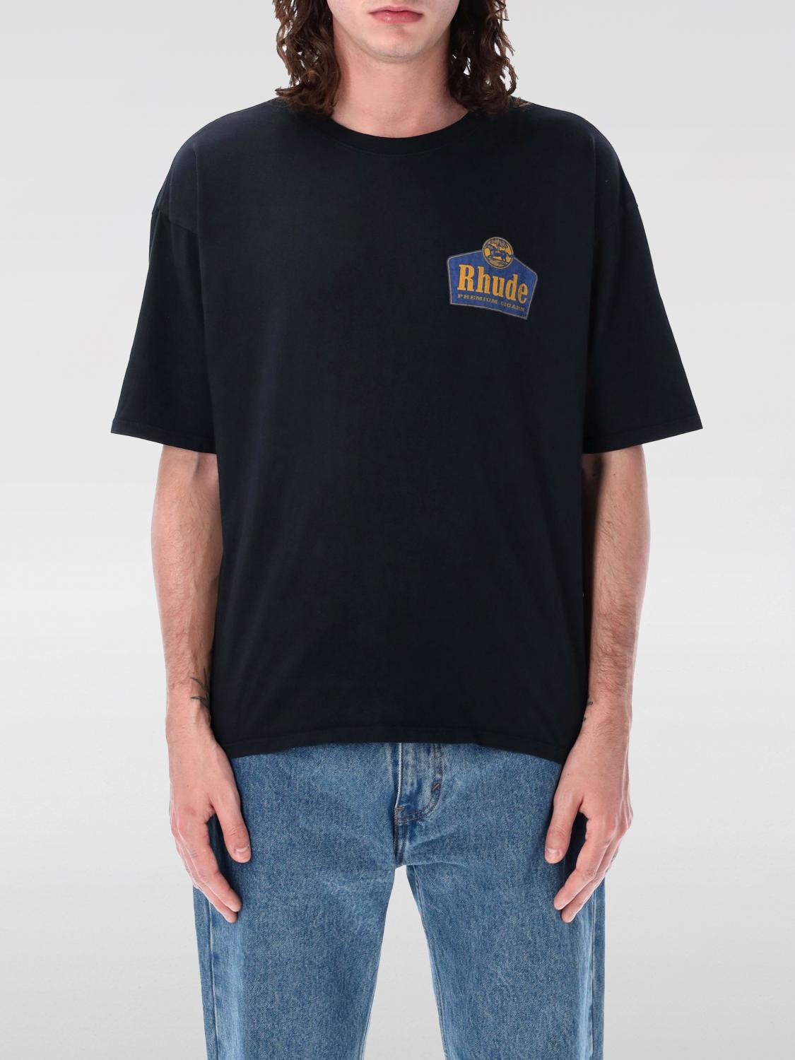 RHUDE: T-shirt men - Black | Rhude t-shirt RHSS24TT07012610C online at ...
